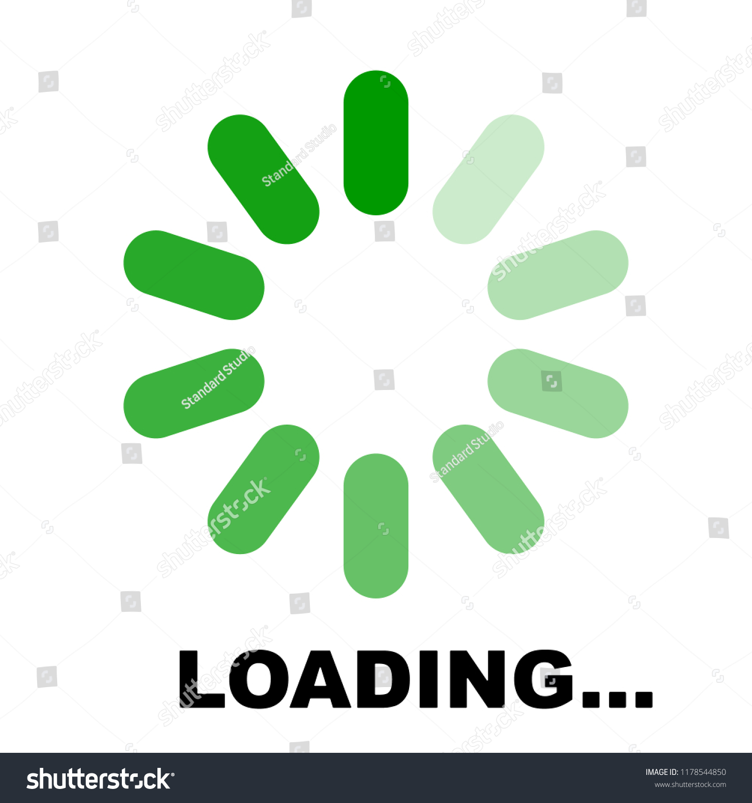 Progress Loading Icon Downloading Sign Isolated Stock Vector (Royalty ...