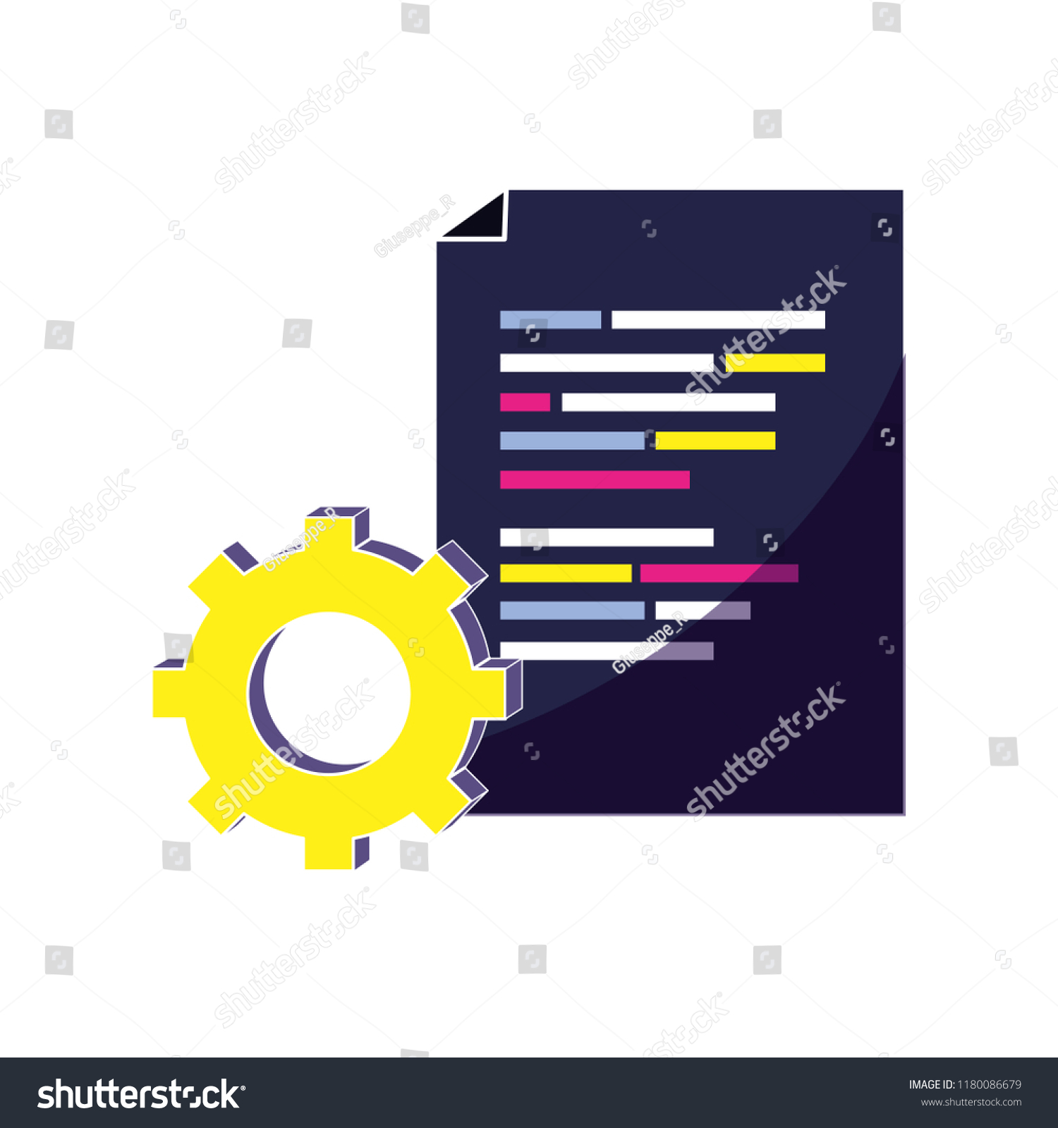 Document Programming Code Industry Gear: เวกเตอร์สต็อก (ปลอดค่าลิขสิทธิ์) 1180086679 | Shutterstock