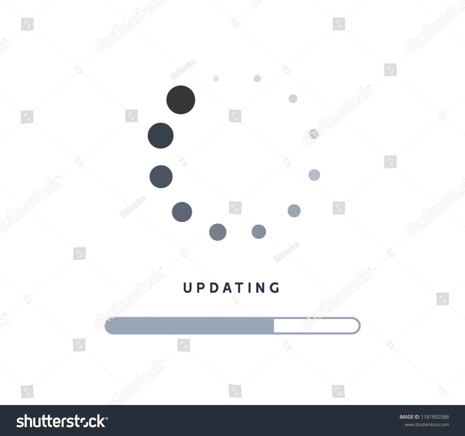 System Software Update Upgrade Application Loading Stock Vector ...