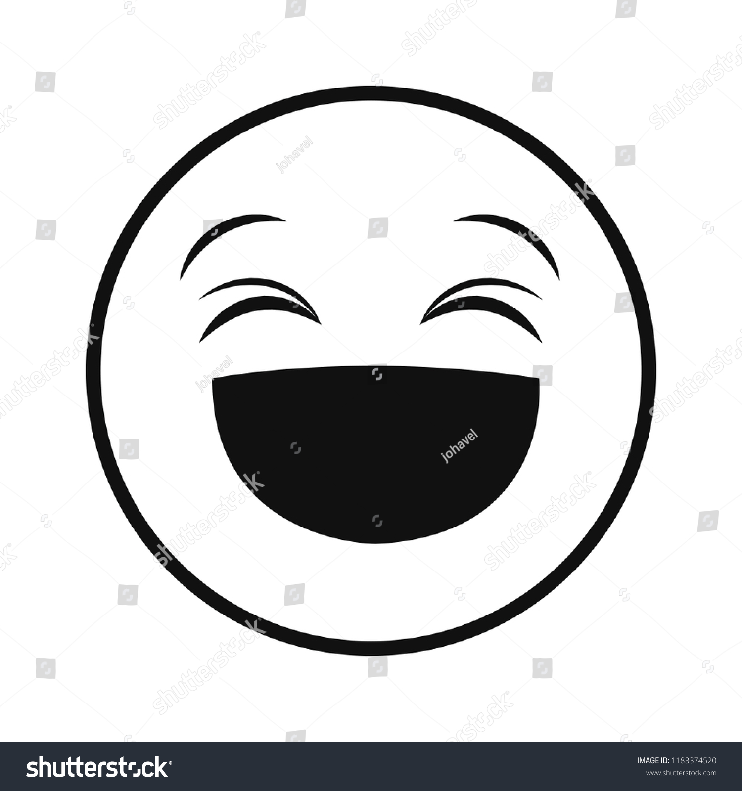 Laughing Smiley Thin Line Emoticon Face Stock Vector (Royalty Free ... Laughing Smiley Thin Line Emoticon Face Stock Vector (Royalty Free ...
