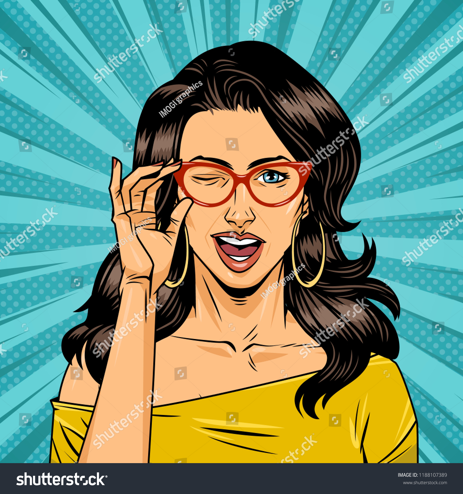 Comic Winking Pretty Blonde Girl White Stock Vector (Royalty Free ... Comic Winking Pretty Blonde Girl White Stock Vector (Royalty Free ...