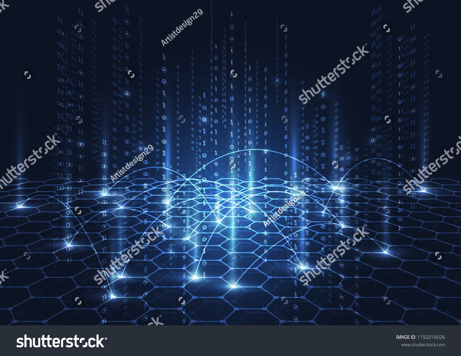 Abstract Falling Binary Code Matrix Technology Stock Vector (Royalty ...
