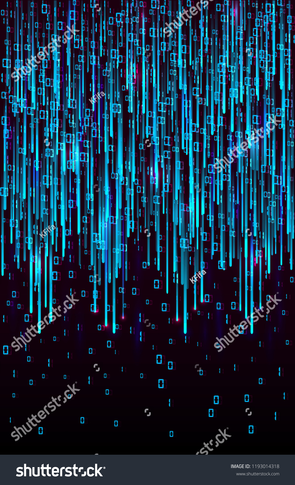 Vector Abstract Big Data Visualization Blue Stock Vector (Royalty Free ...