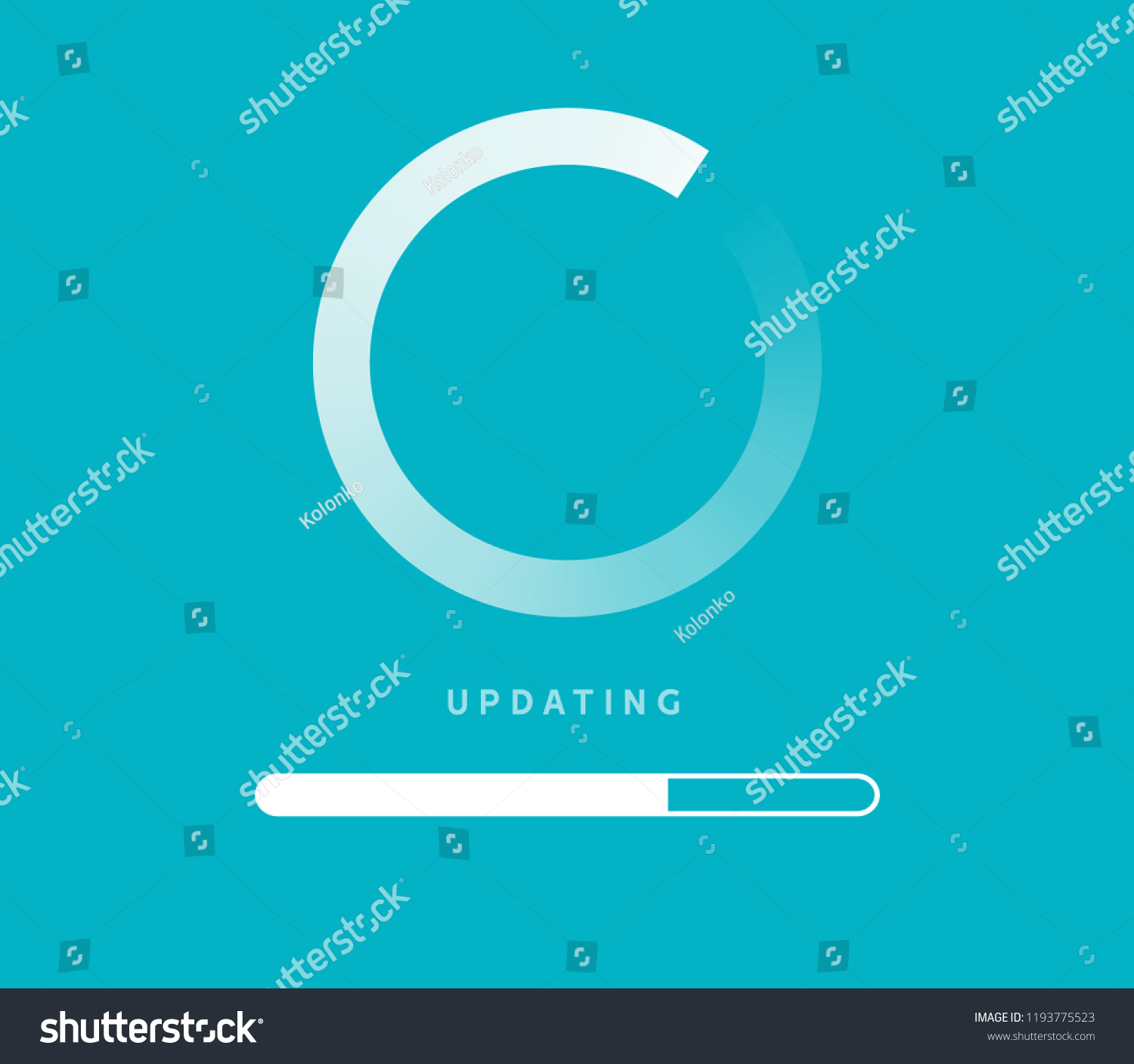 System Software Update Upgrade Application Loading Stock Vector ...