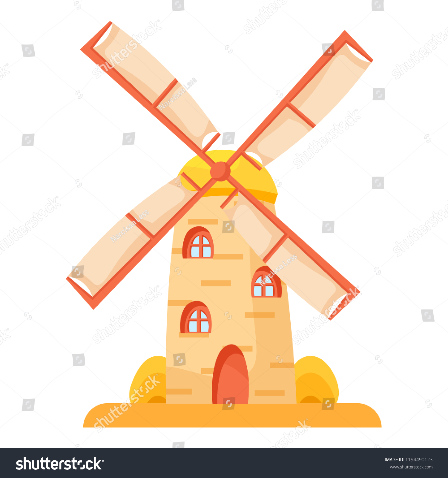 Windmill Cartoon Traditional Rural Wind Energy Stock Vector (Royalty ... Windmill Cartoon Traditional Rural Wind Energy Stock Vector (Royalty ...
