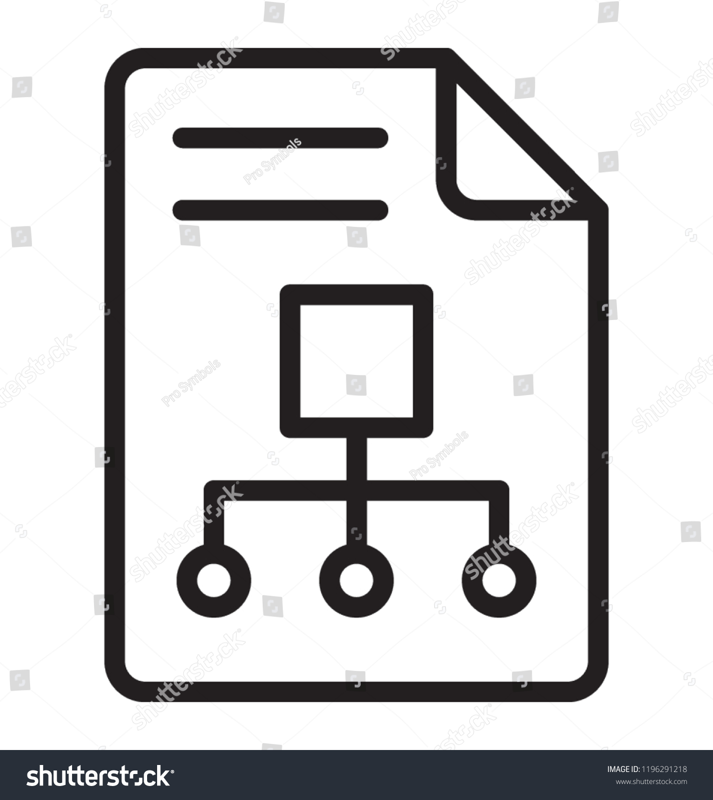 Hierarchical Chart Conceptualizing Project Flowchart Stock Vector Royalty Free 1196291218