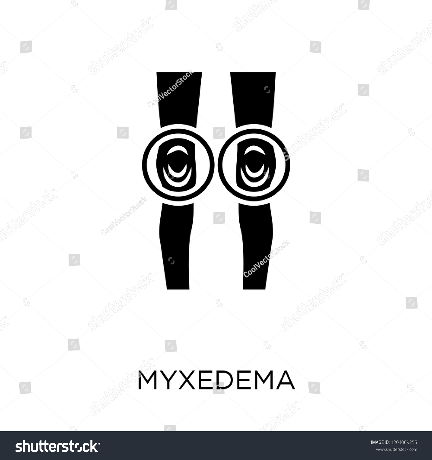 Myxedema Icon Myxedema Symbol Design Diseases Stock Vector Royalty Free 1204069255 Shutterstock