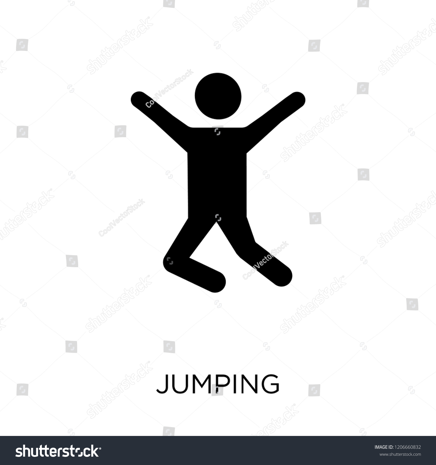 Jumping Icon Jumping Symbol Design Activity Stock Vector (Royalty Free) 1206660832 | Shutterstock