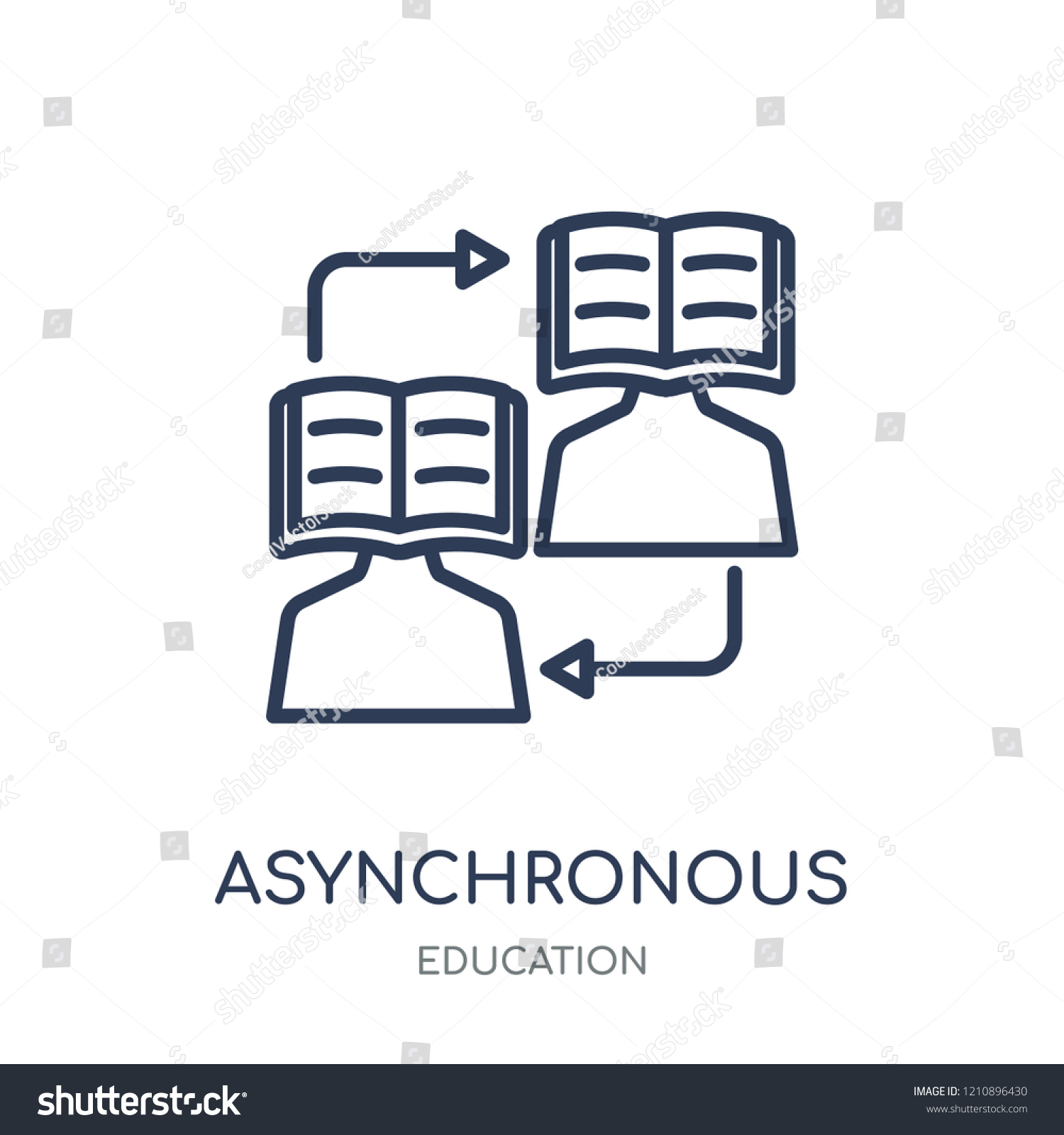 Asynchronous Learning Icon Asynchronous Learning Linear Stock Vector ... Asynchronous Learning Icon Asynchronous Learning Linear Stock Vector ...