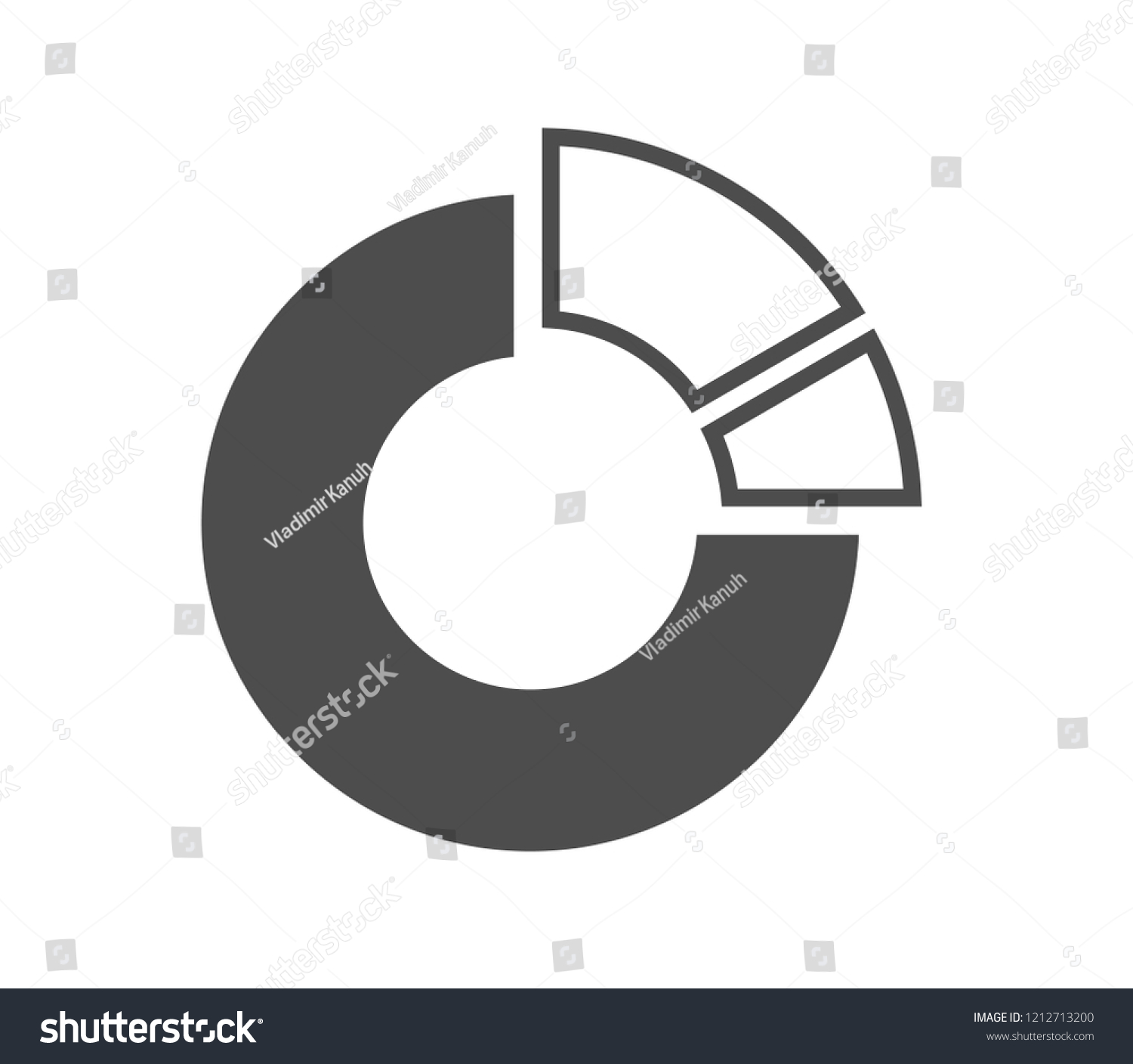 Circle Chart Icon Vector Stock Vector (Royalty Free) 1212713200 ...