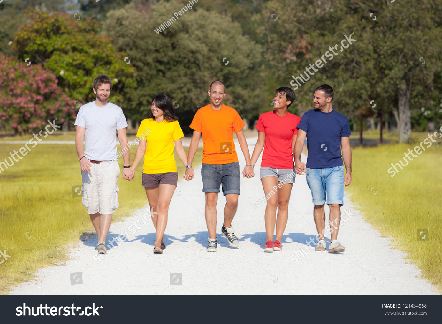 Group Friends Walking Outside Stock Photo 121434868 | Shutterstock Group Friends Walking Outside Stock Photo 121434868 | Shutterstock