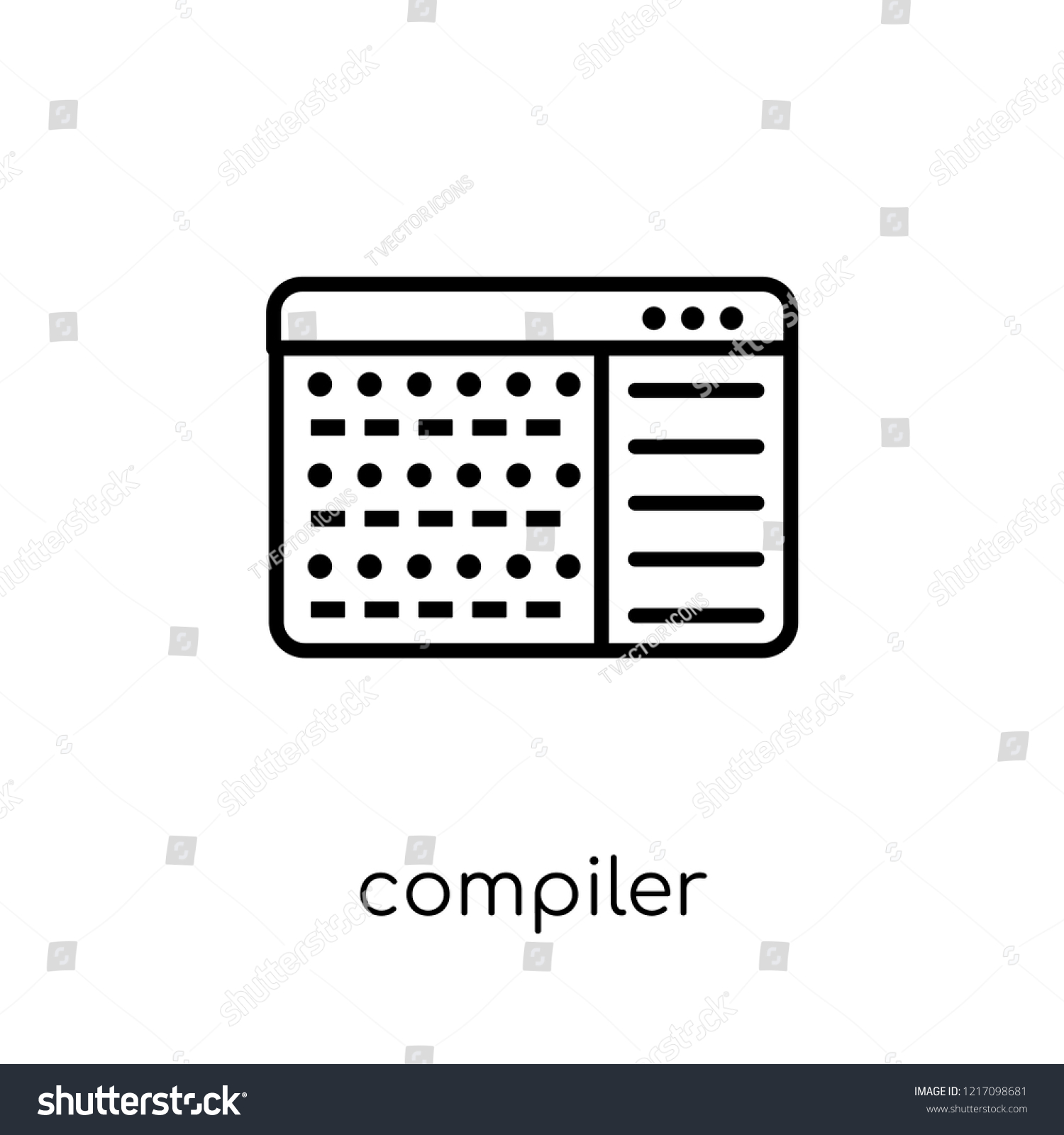 Compiler Icon Trendy Modern Flat Linear Stock Vector (Royalty Free ... Compiler Icon Trendy Modern Flat Linear Stock Vector (Royalty Free ...