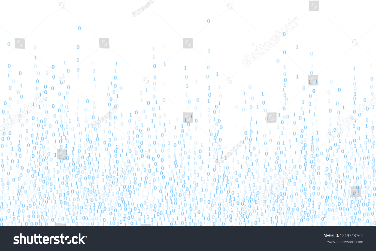 Streaming Binary Code Cyber Background Big Stock Vector Royalty Free 3630