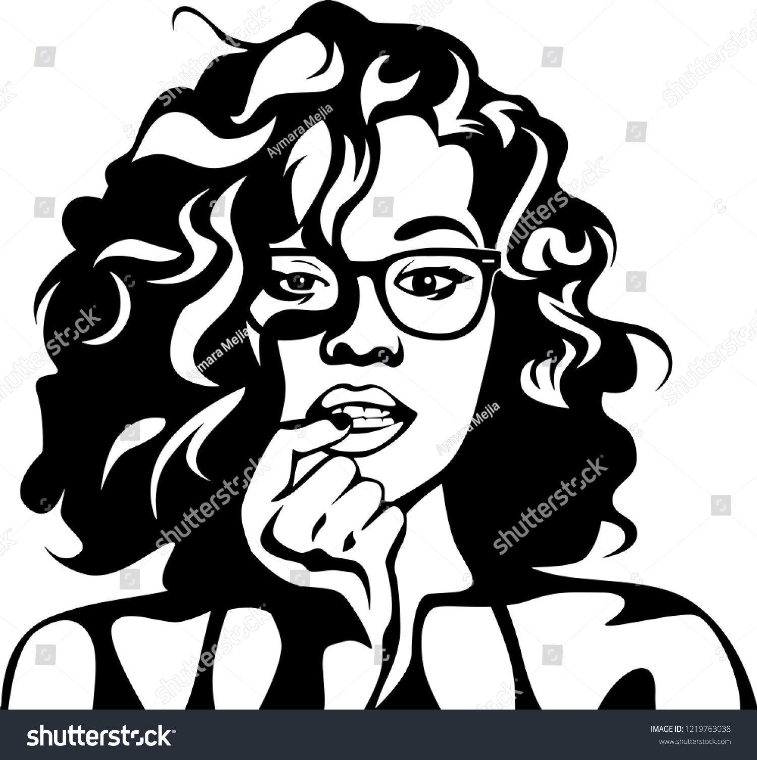 This Beautiful African American Woman Stock Illustration 1219763038