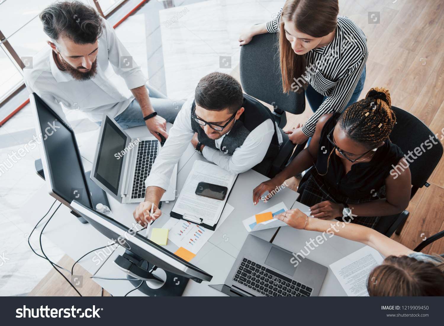 Group Multinational Busy People Working Office Stock Photo 1219909450 ... Group Multinational Busy People Working Office Stock Photo 1219909450 ...