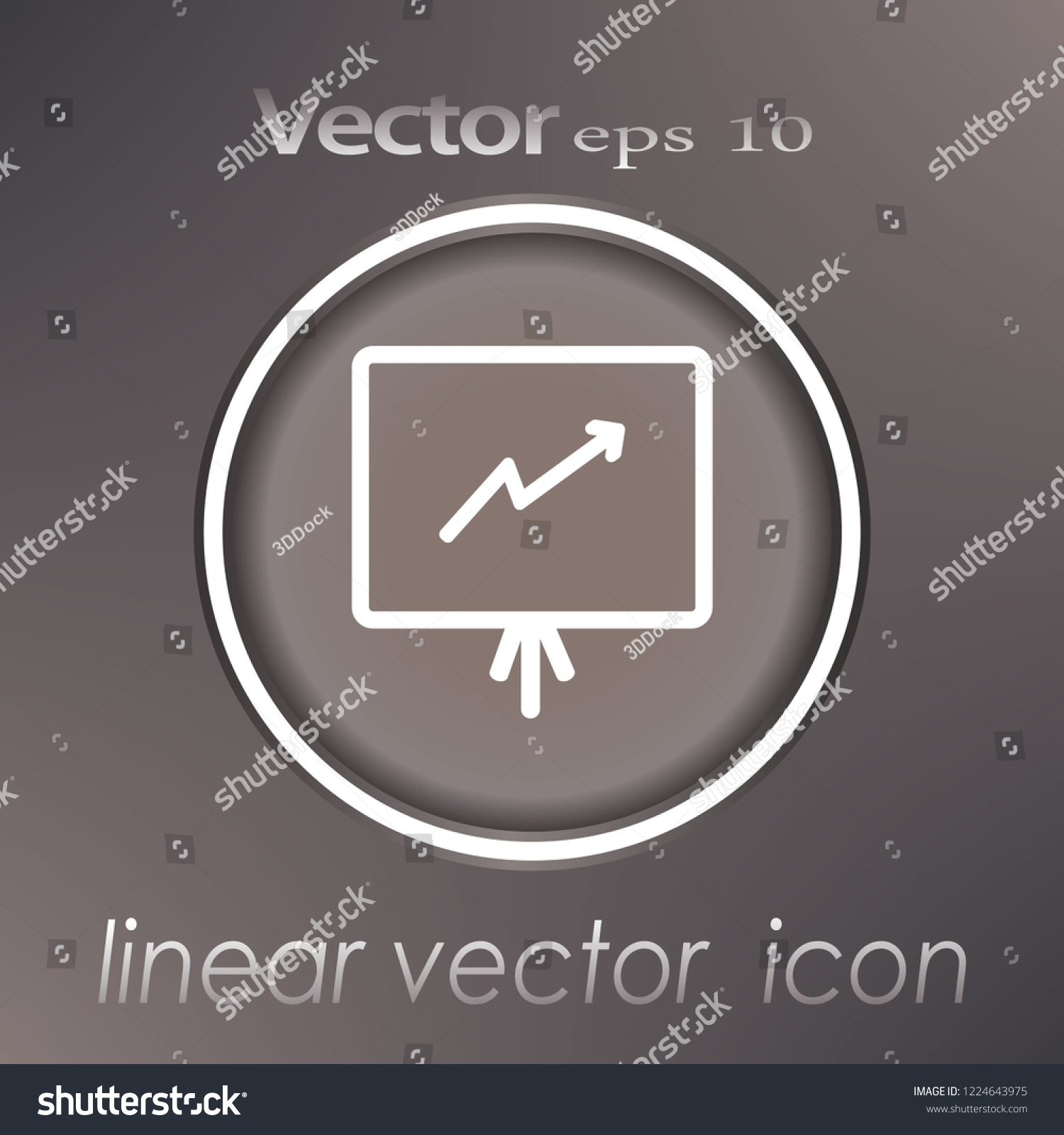 Graph Chart Sign Icon Diagram Symbol Stock Vector (royalty Free