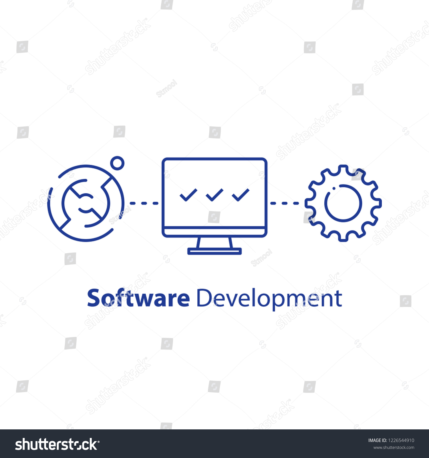 Software Development Encryption Technology System Security Stock Vector ...