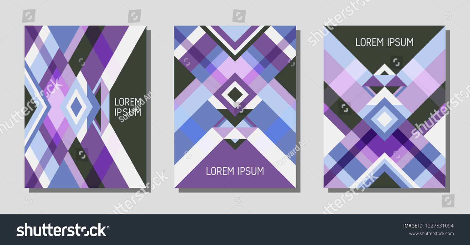 Collection Cover Page Layouts Vector Templates: เวกเตอร์สต็อก (ปลอดค่า ...