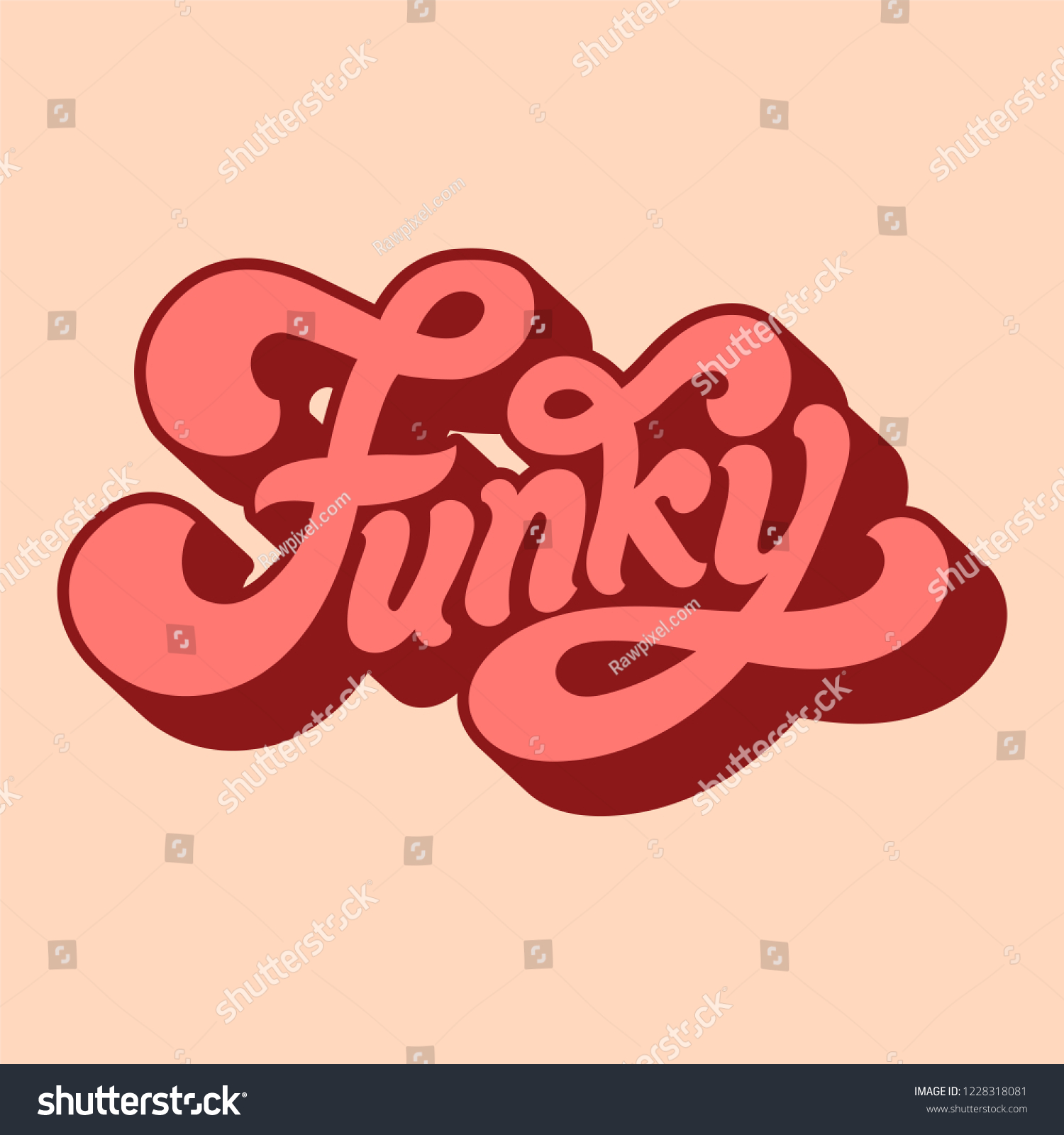 Funky Word Typography Style Illustration Stock Vector (Royalty Free ... Funky Word Typography Style Illustration Stock Vector (Royalty Free ...