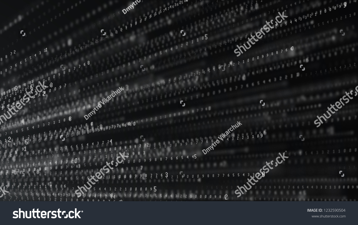 Binary Code Abstract Technology Background Big Stock Illustration
