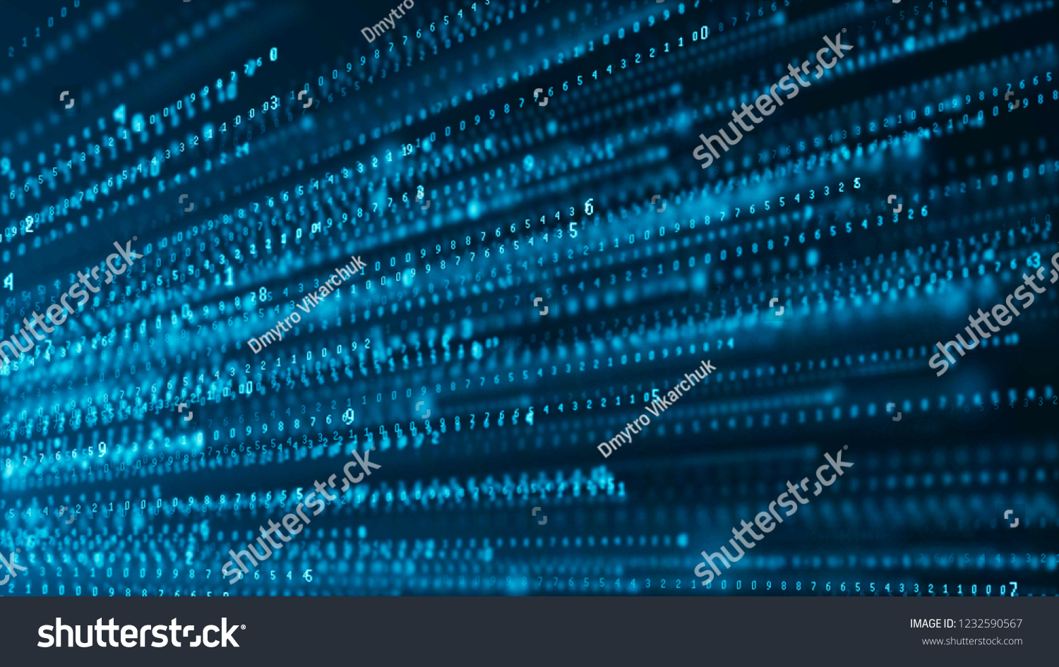 Binary Code Abstract Technology Background Big Stock Illustration ...