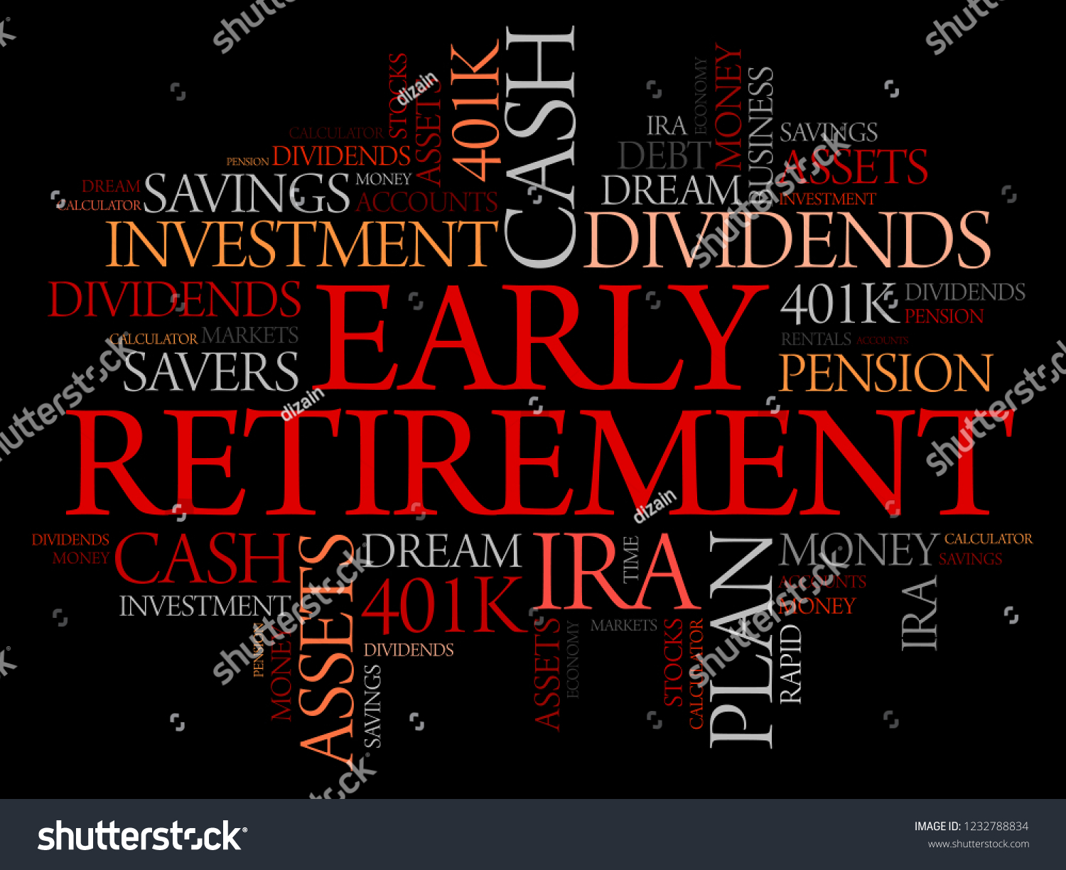 Early Retirement Word Cloud Collage Great Stock Illustration 1232788834 ... Early Retirement Word Cloud Collage Great Stock Illustration 1232788834 ...