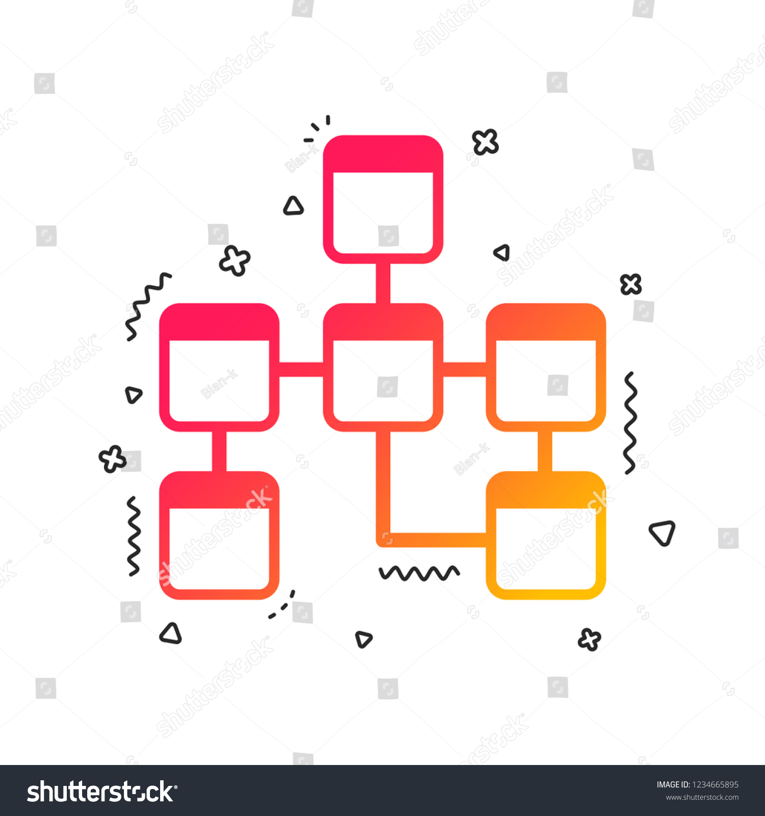 Database Sign Icon Relational Database Schema Stock Vector (Royalty ...