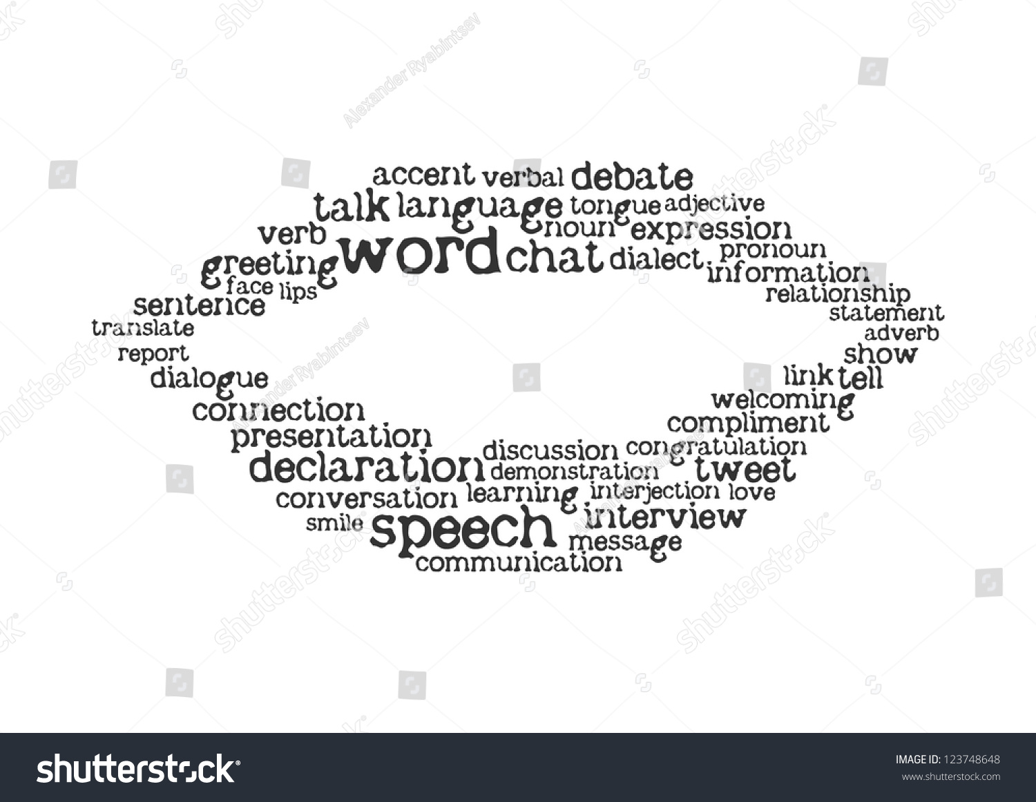 Word Cloud Speech Concept Stock Vector (Royalty Free) 123748648 ...