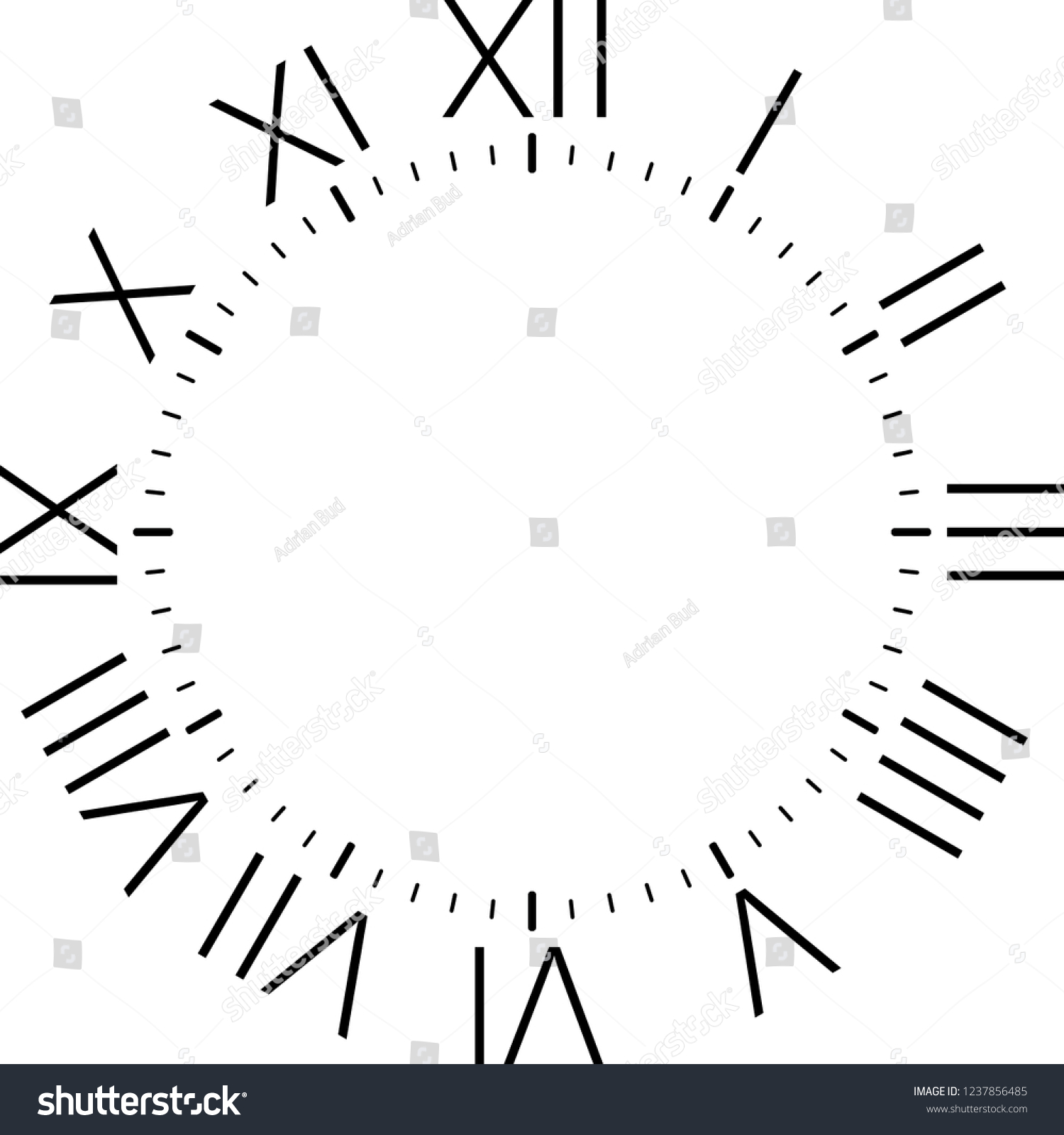 Clock Dial Black Rectangle Signs Rounded Stock Vector (Royalty Free ...