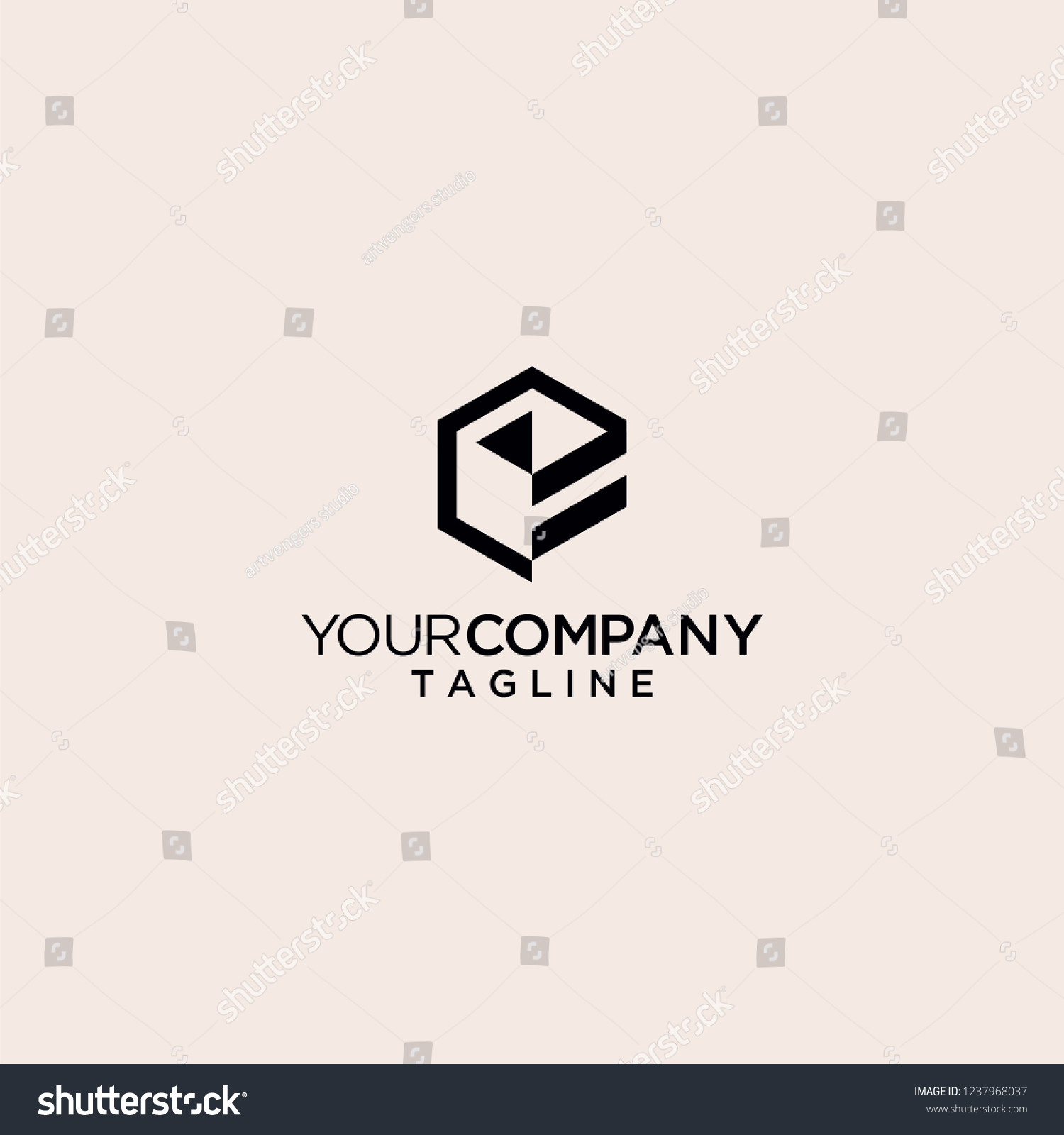 Geometric Box Logo Vector Stock Vector (Royalty Free) 1237968037 ...
