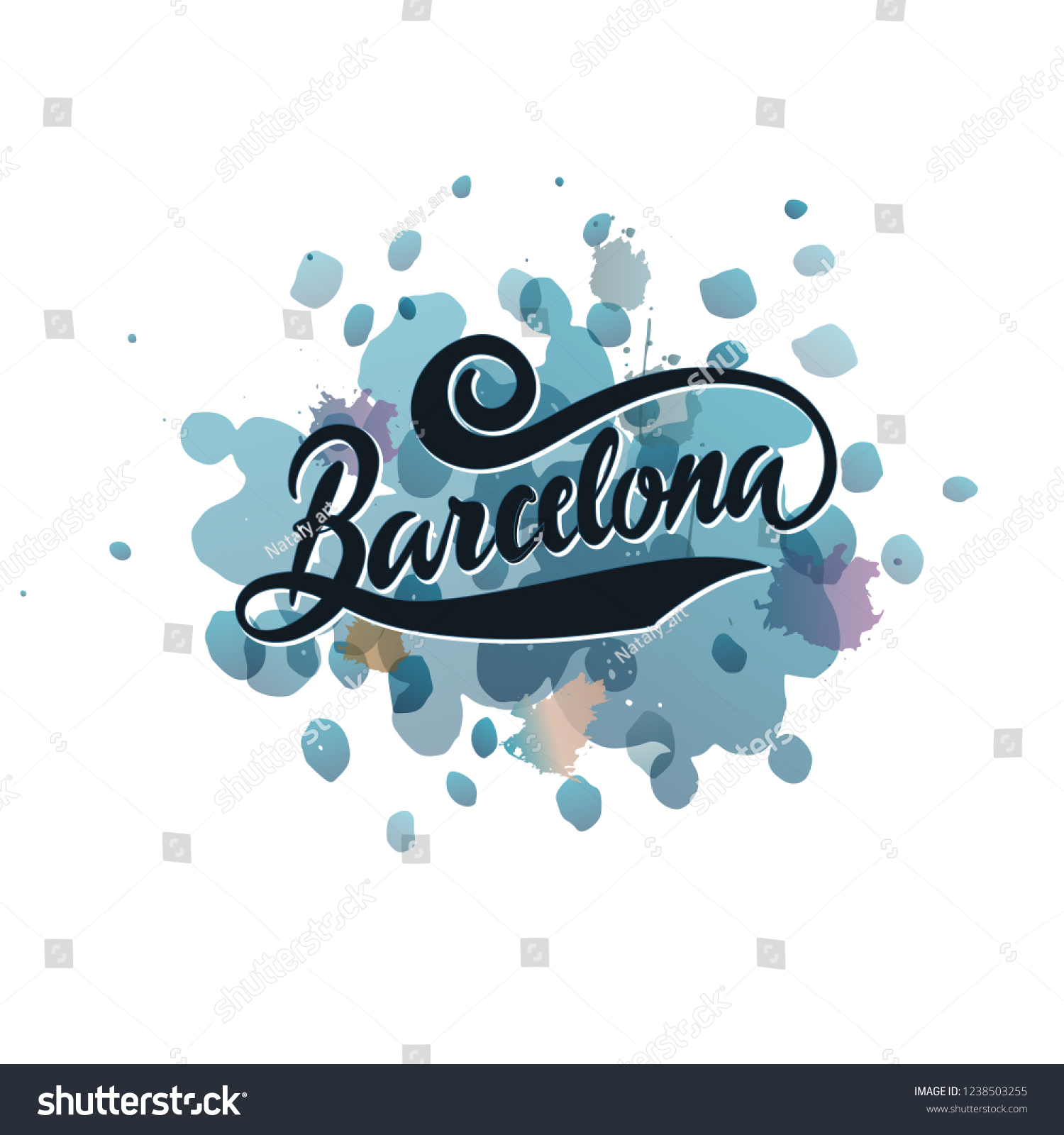 Handwritten City Name Handlettering Calligraphy Barcelona Stock Vector ... Handwritten City Name Handlettering Calligraphy Barcelona Stock Vector ...