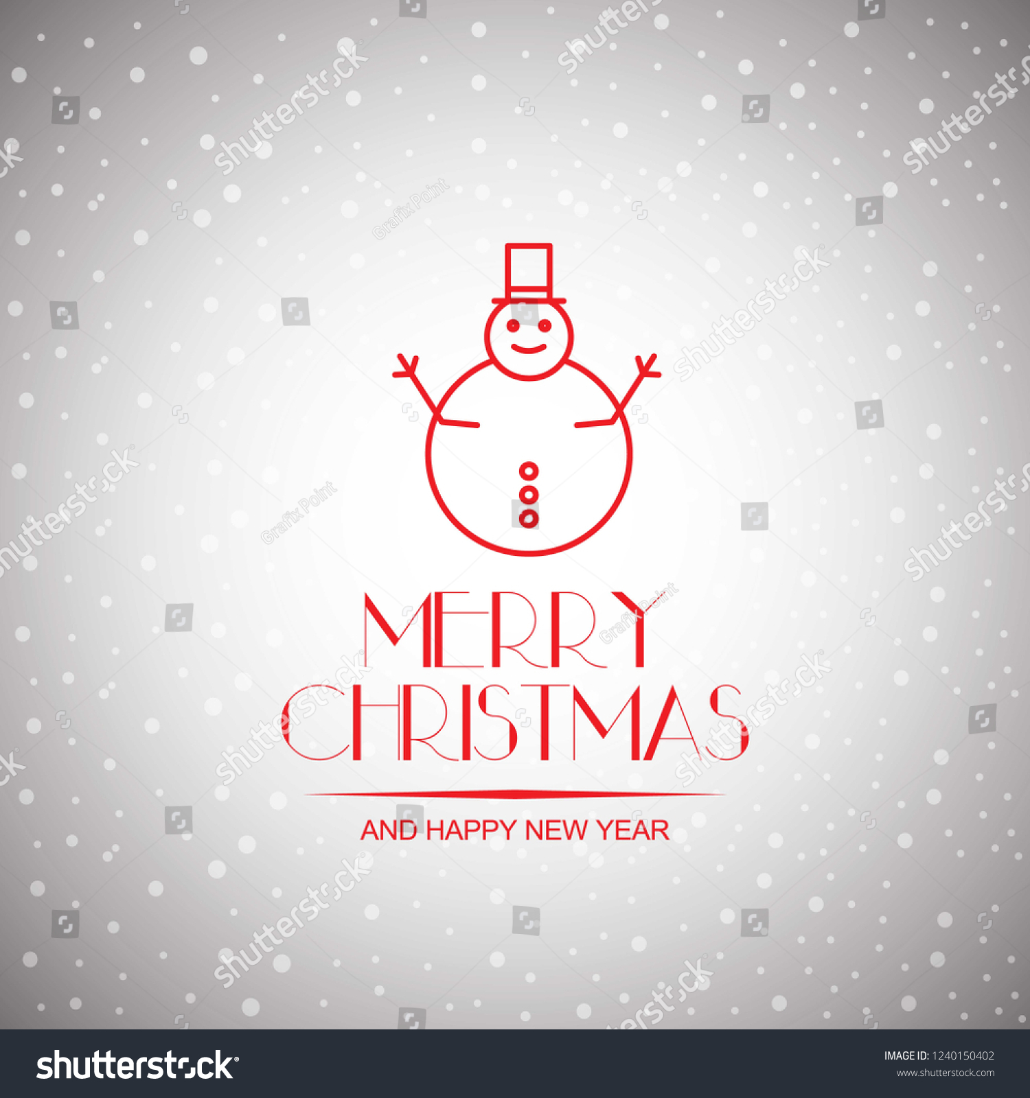 Merry Christmas Happy New Year Vectorillustration Stock Vector Royalty