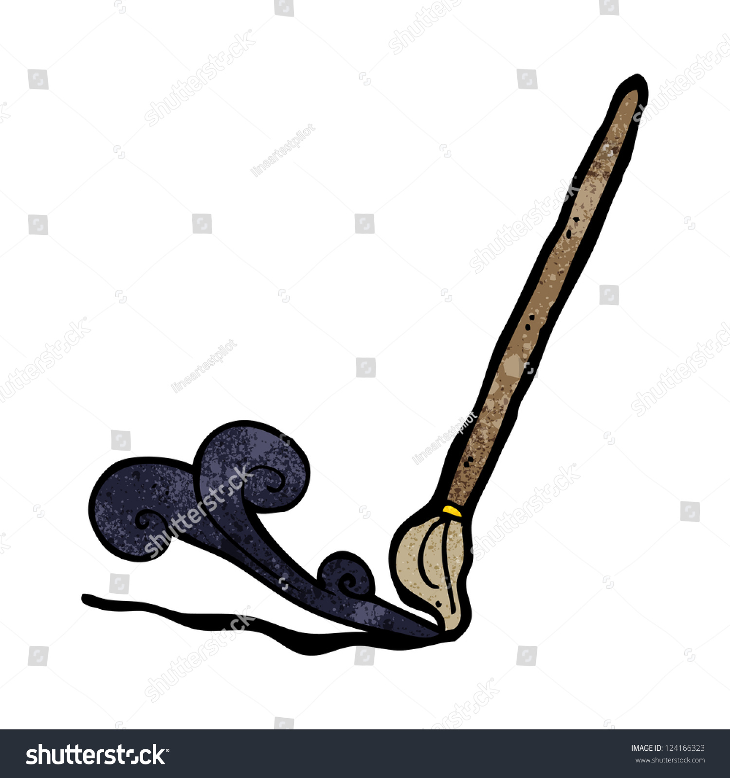 Cartoon Calligraphy Brush Stock Vector (Royalty Free) 124166323 ...