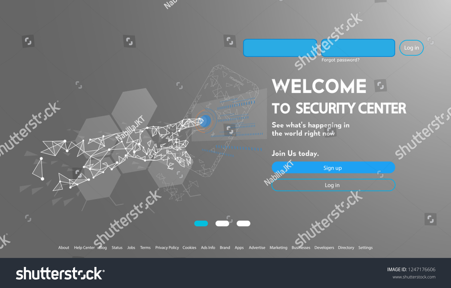 User Interface Big Data Flow Processing Stock Vector (Royalty Free ...