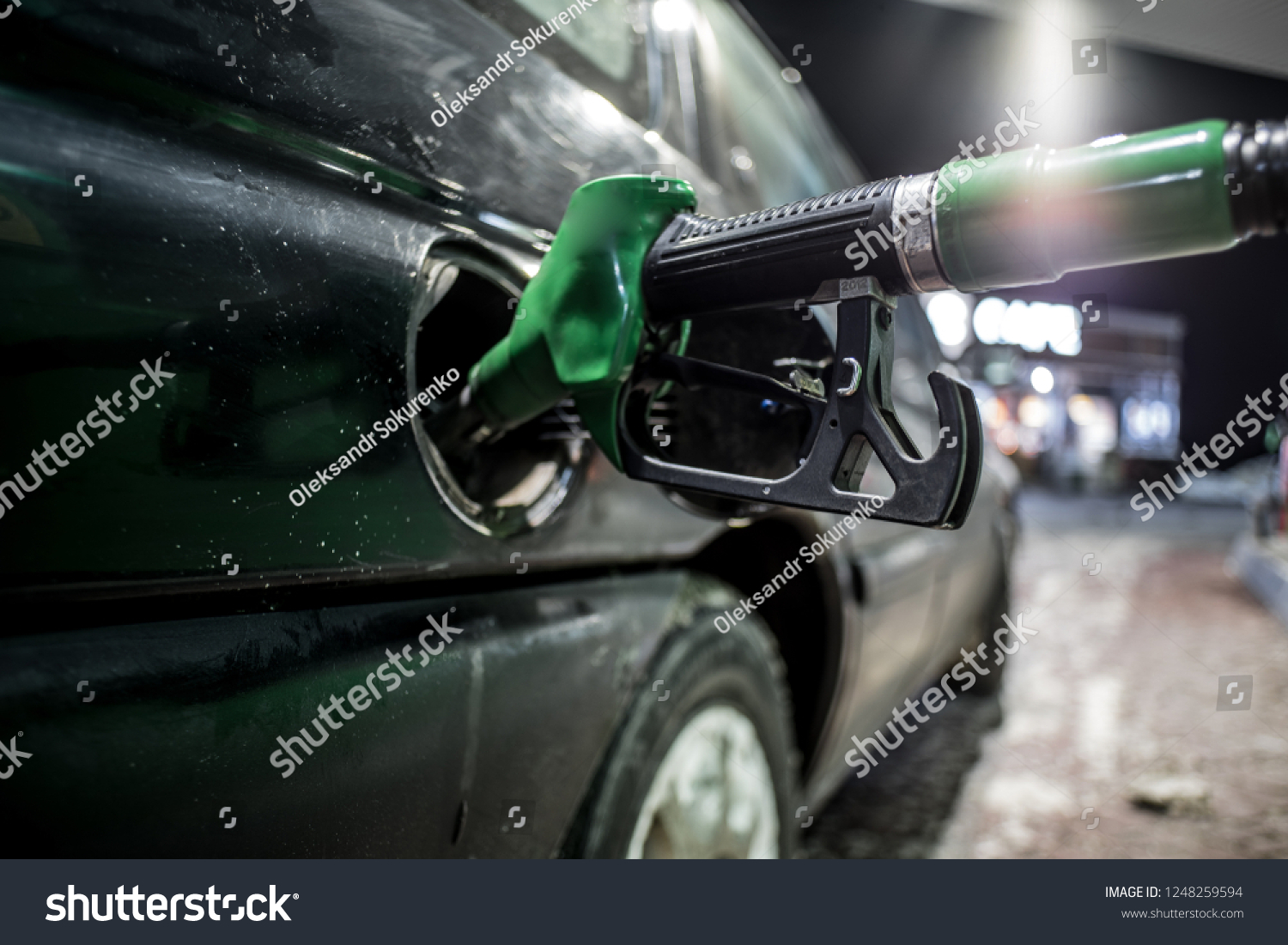 Fueling Nozzles Filling Station Close Night Stock Photo 1248259594 ... Fueling Nozzles Filling Station Close Night Stock Photo 1248259594 ...