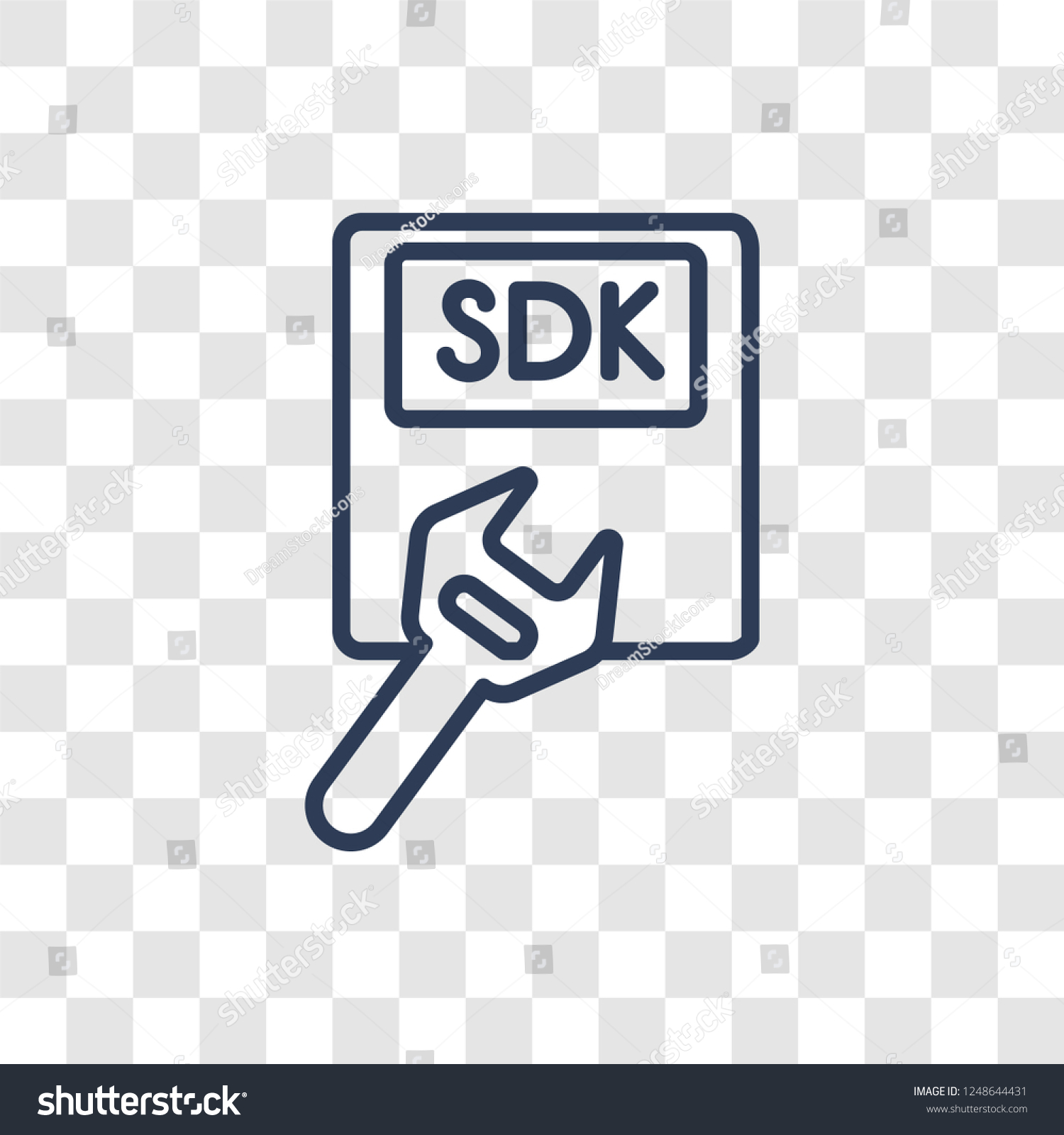 Sdk Icon Trendy Linear Sdk Logo Stock Vector (Royalty Free) 1248644431 ...