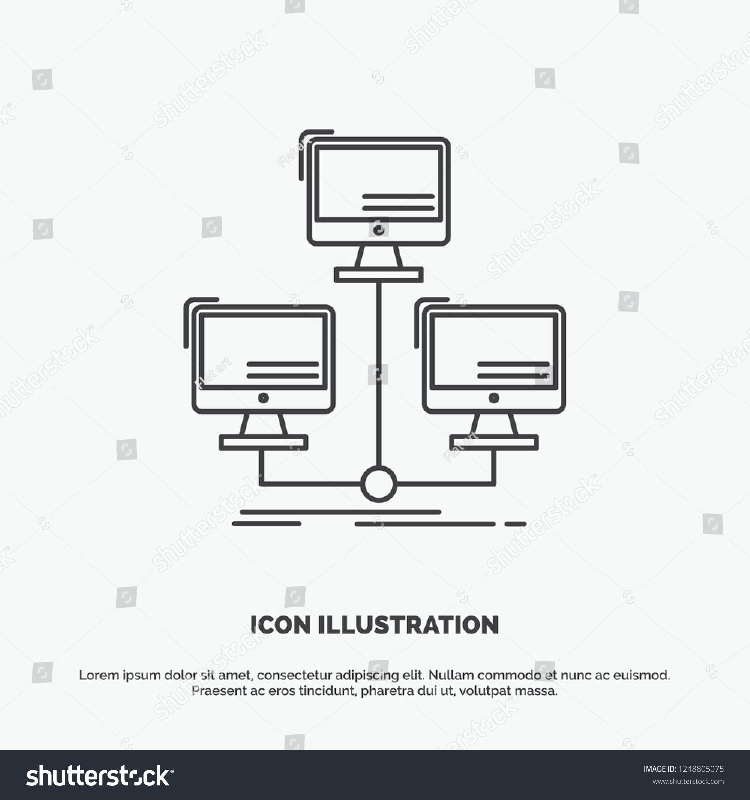 Database Distributed Connection Network Computer Icon Stock Vector Royalty Free 1248805075