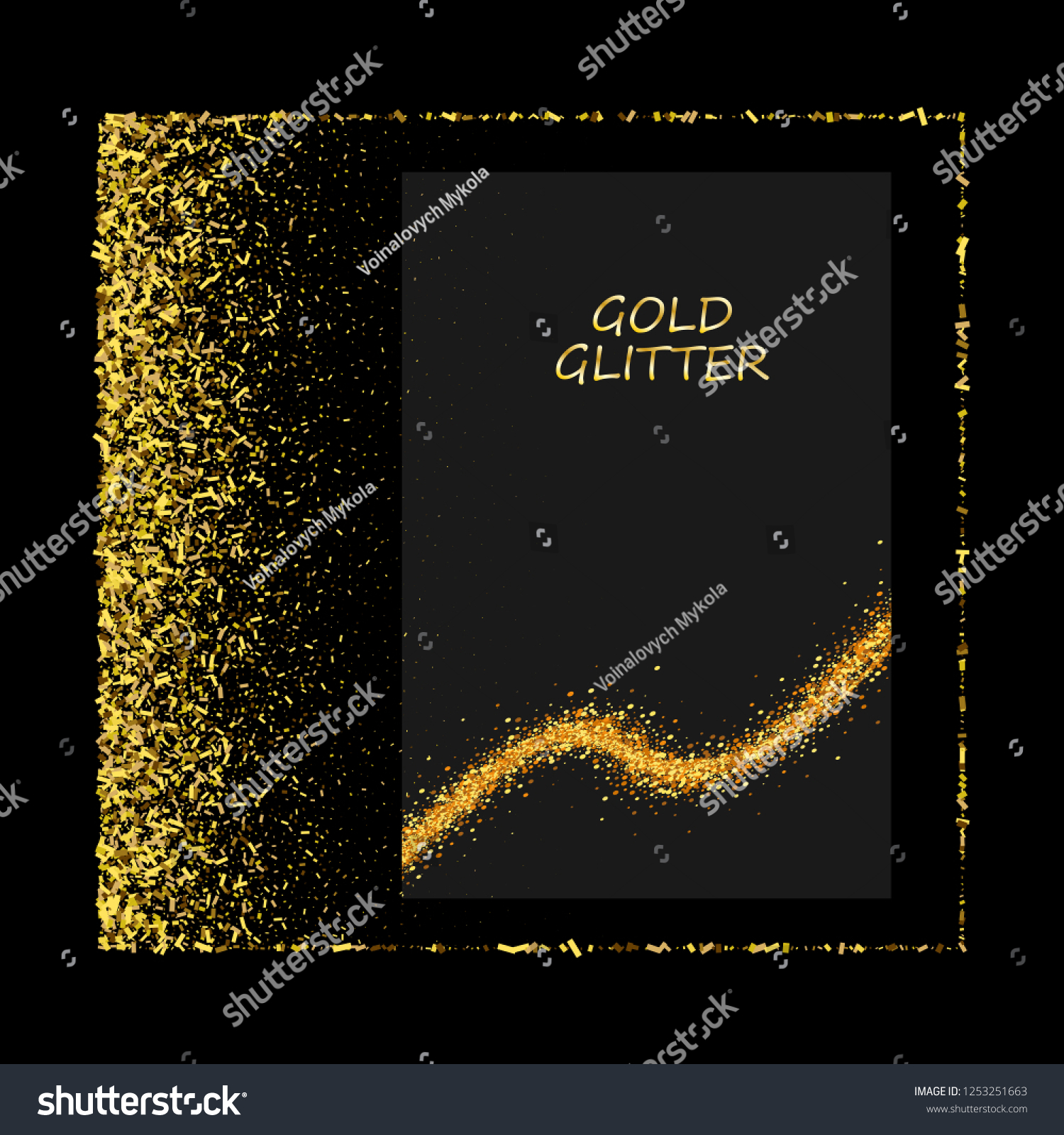 Vector Golden Frame Design Element On Stock Vector (Royalty Free ...