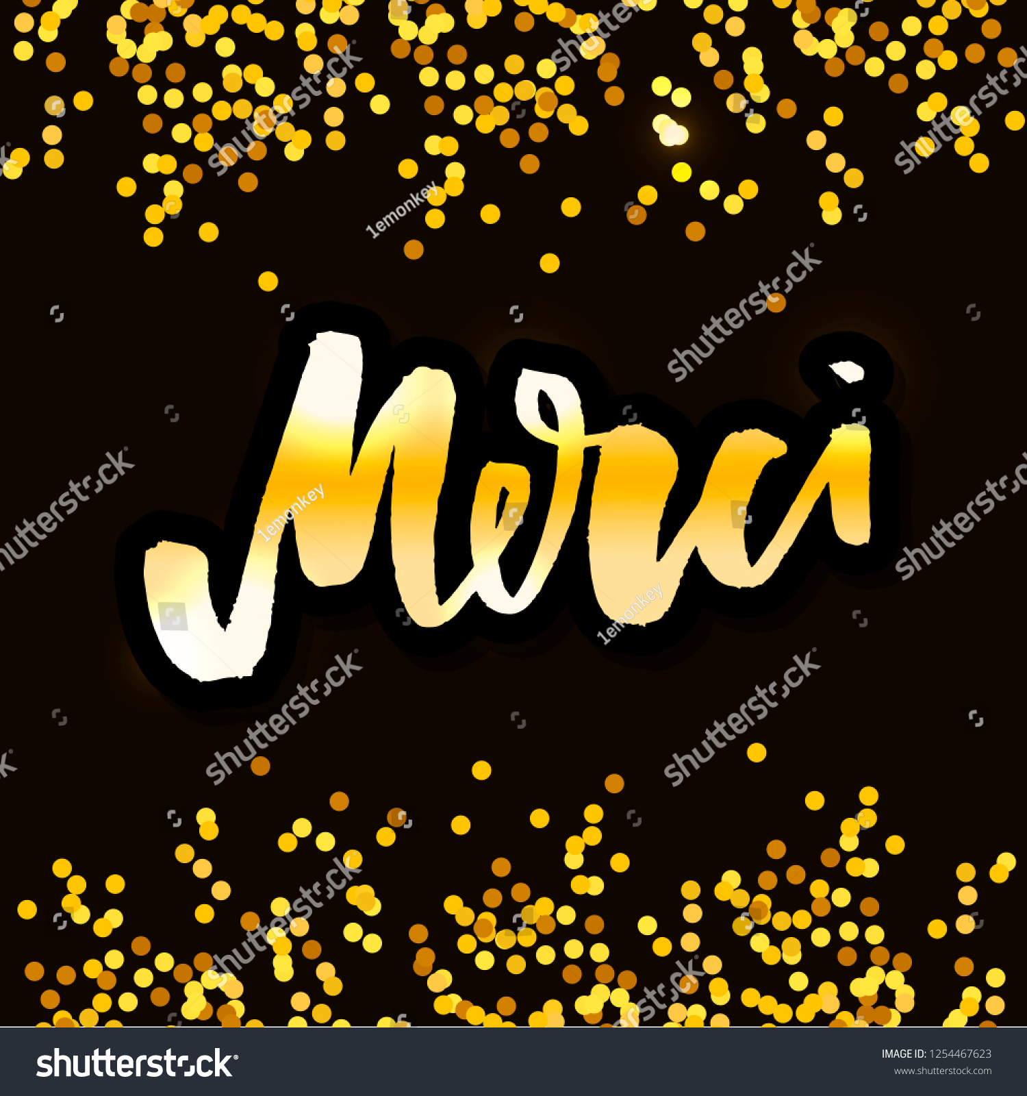 Merci French Word Meaning Thank You Stock Vector (Royalty Free ... Merci French Word Meaning Thank You Stock Vector (Royalty Free ...