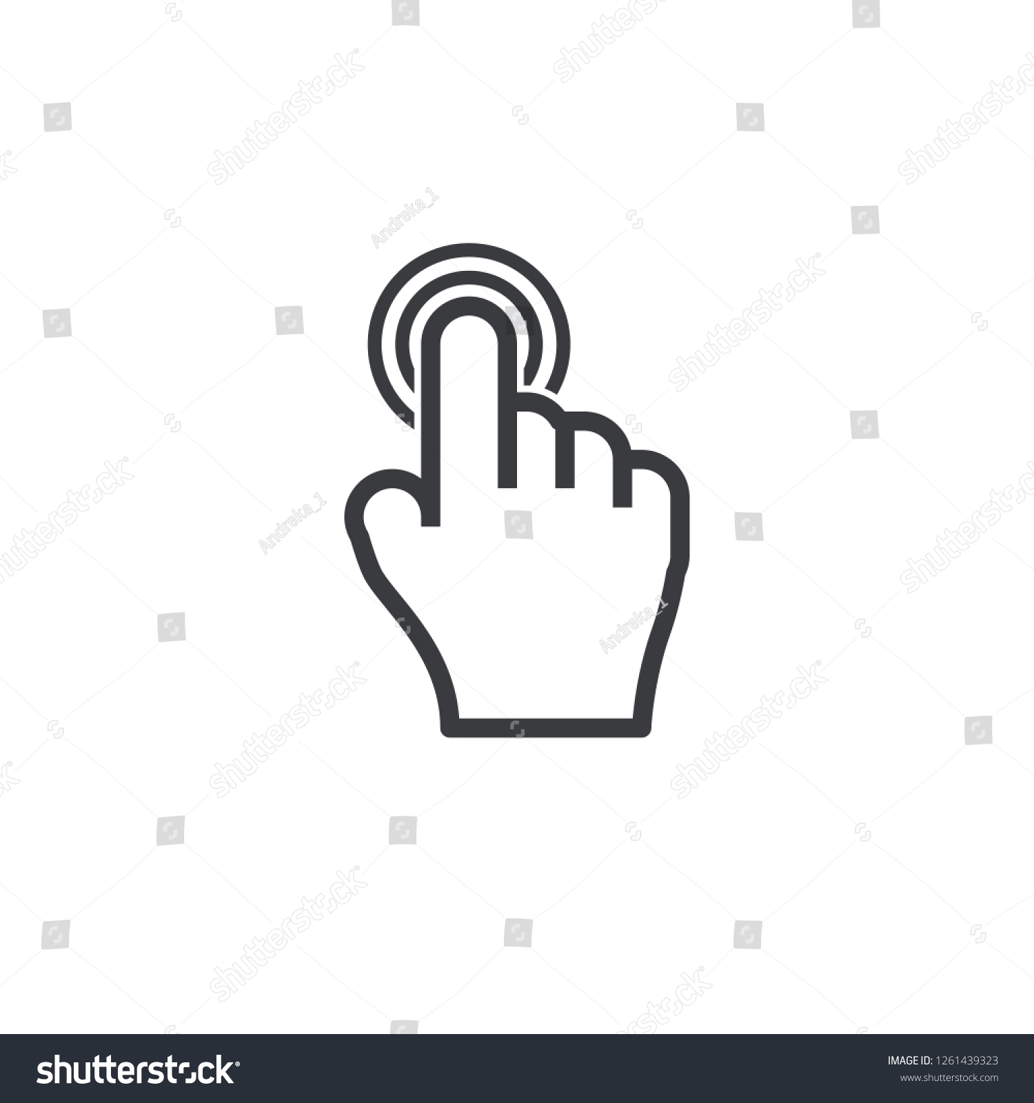 Cursor Icon Vector Icon Arrow Hand Stock Vector Royalty Free 1261439323 Shutterstock