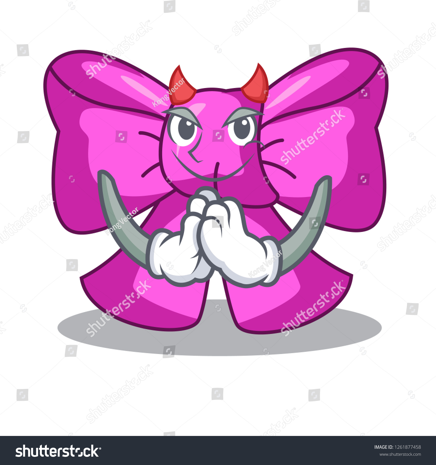 Devil Bow Tie Character Design Trendy Stock Vector (Royalty Free ...