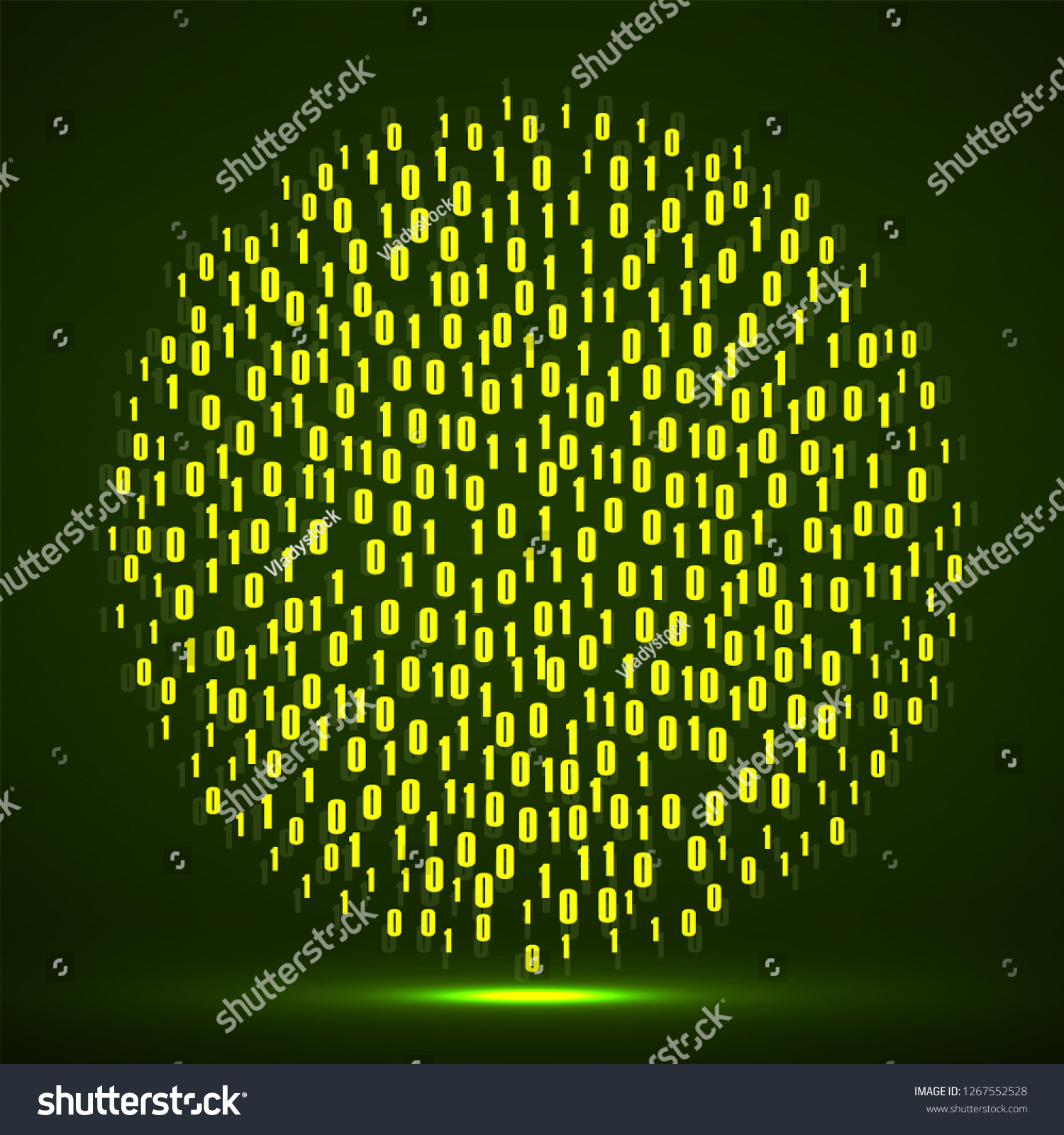 Abstract Technology Background Binary Computer Code Stock Vector ...