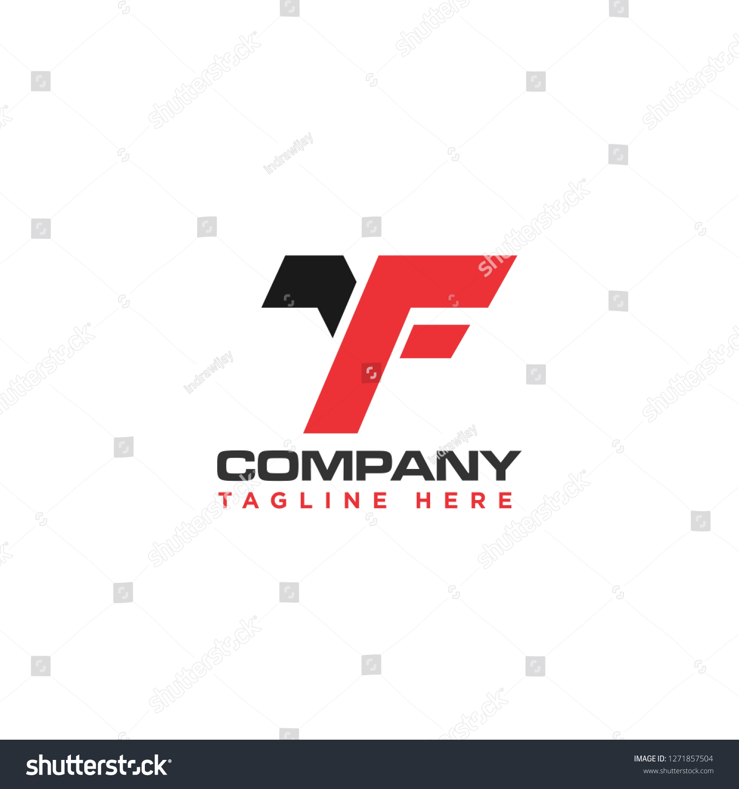 Tf Initial Letter Logo Design Vector Stock Vector (Royalty Free ...