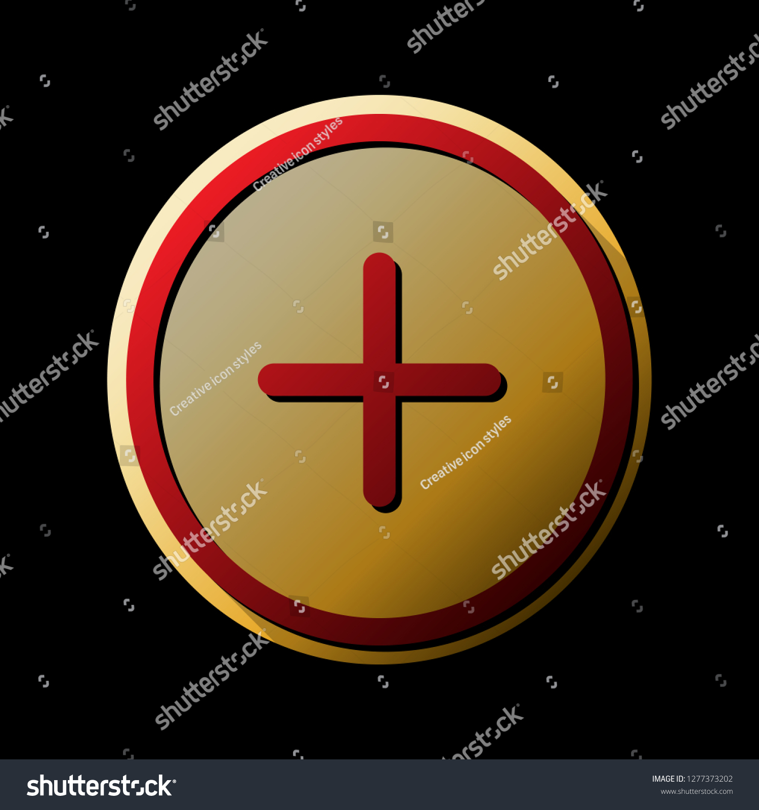 Positive Symbol Plus Sign Vector Red Stock Vector (royalty Free