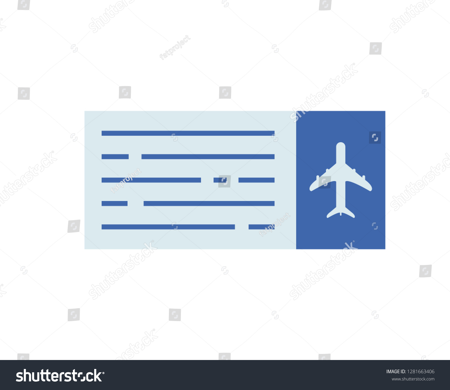 Ticket Air Vector Icon Stock Vector (Royalty Free) 1281663406 ...
