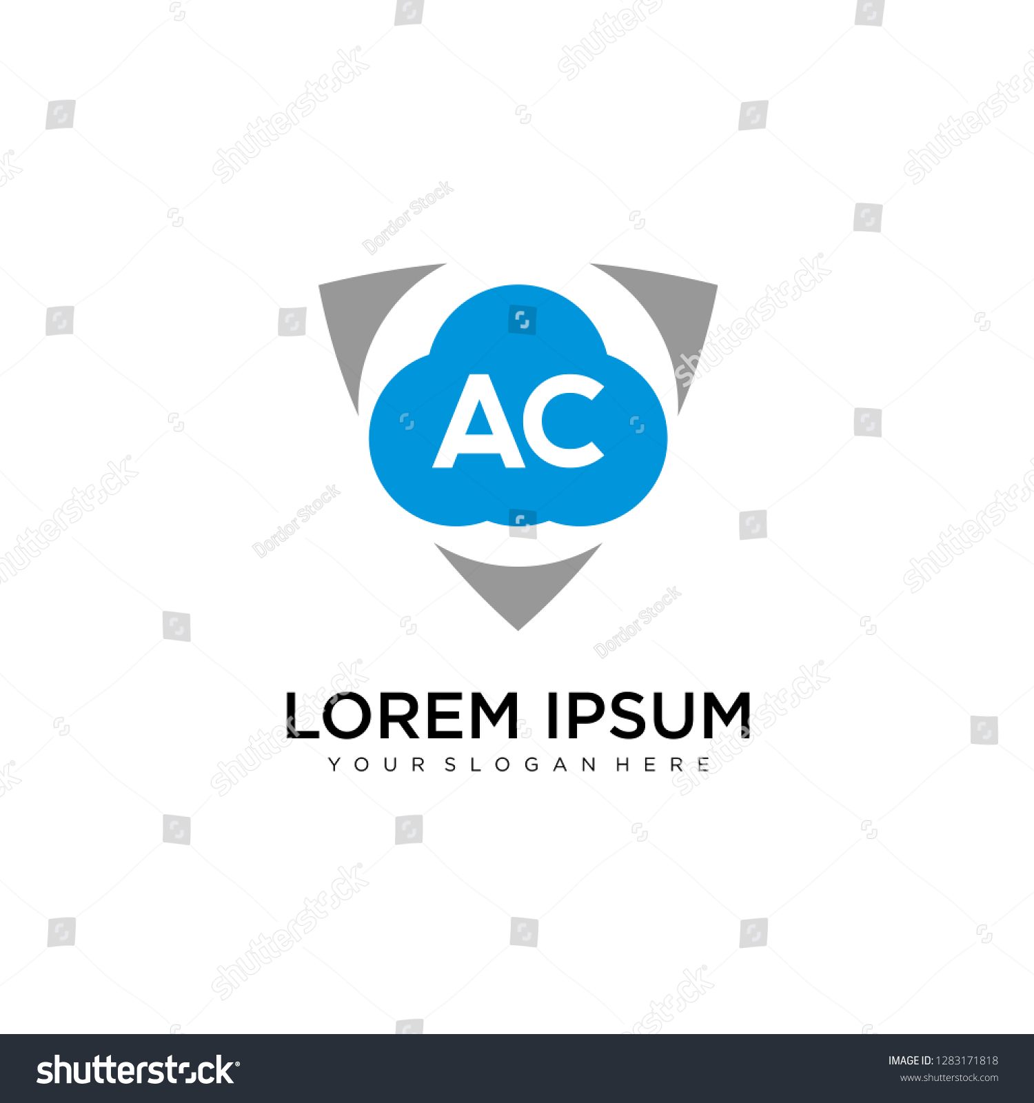 Ac Initial Logo Template Vector Stock Vector (Royalty Free) 1283171818 ...
