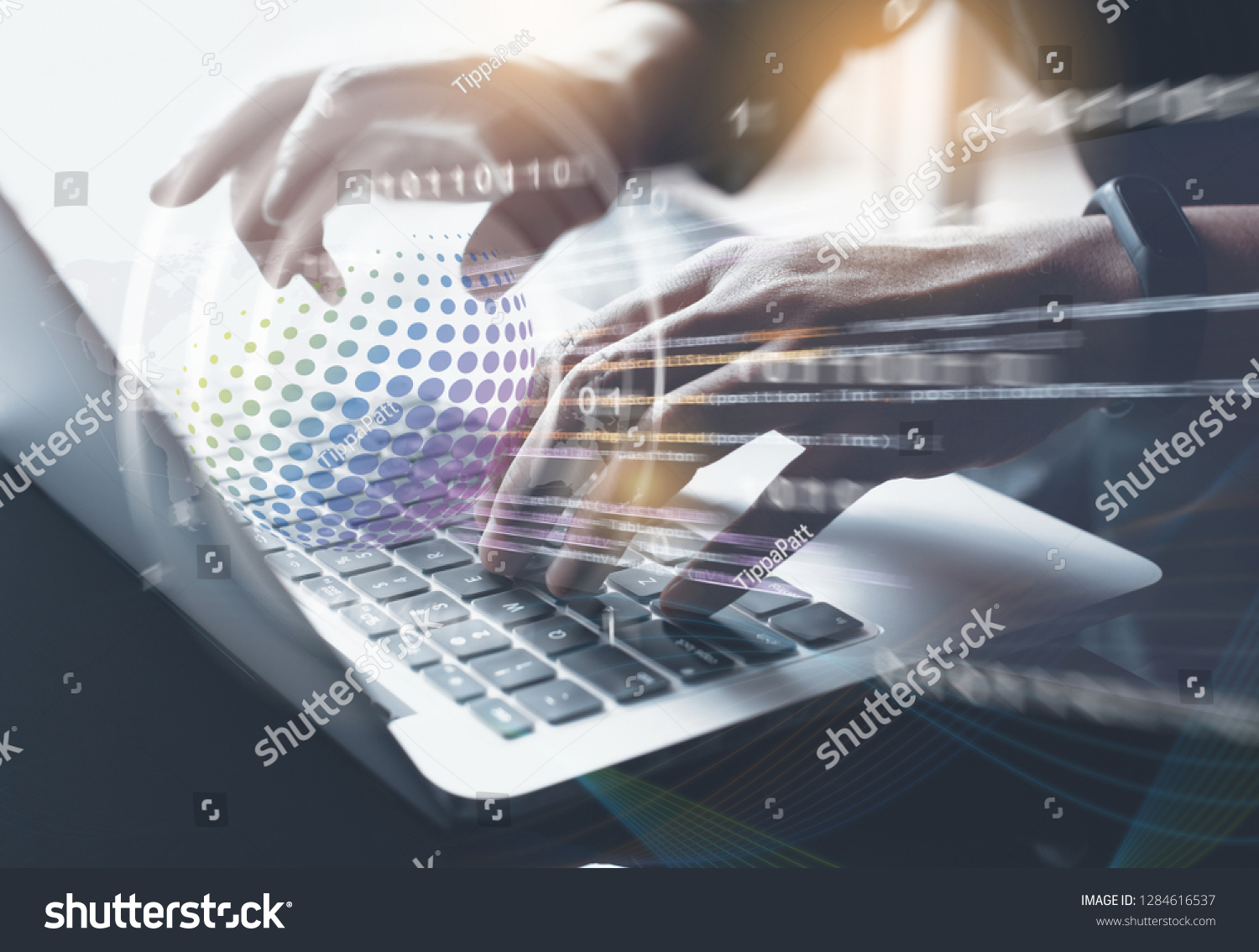 Digital Software Development Concept Coding Software Stock Photo ...