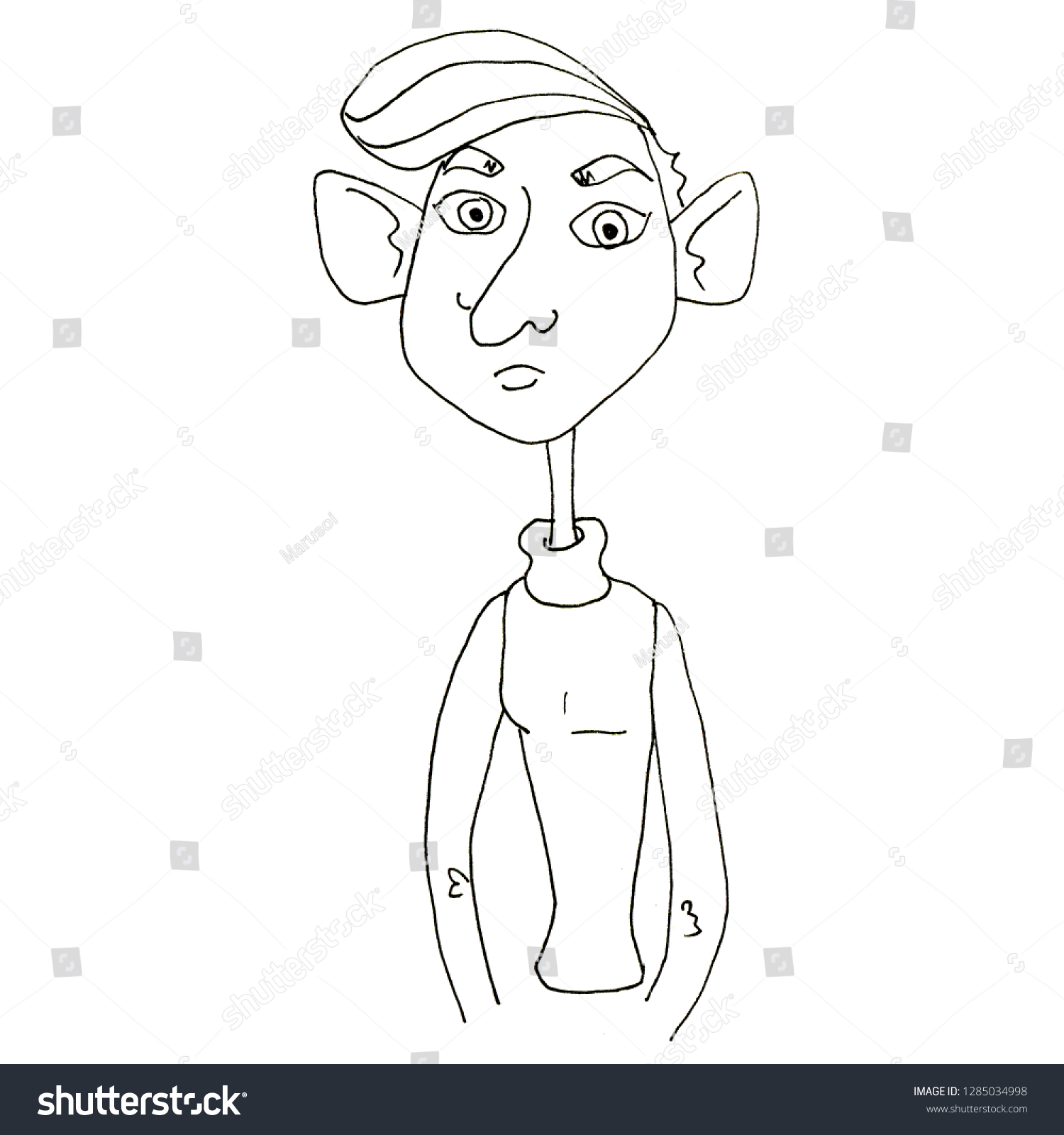Illustration Drawing Simple Sketch Boy Man Stock Illustration ... Illustration Drawing Simple Sketch Boy Man Stock Illustration ...