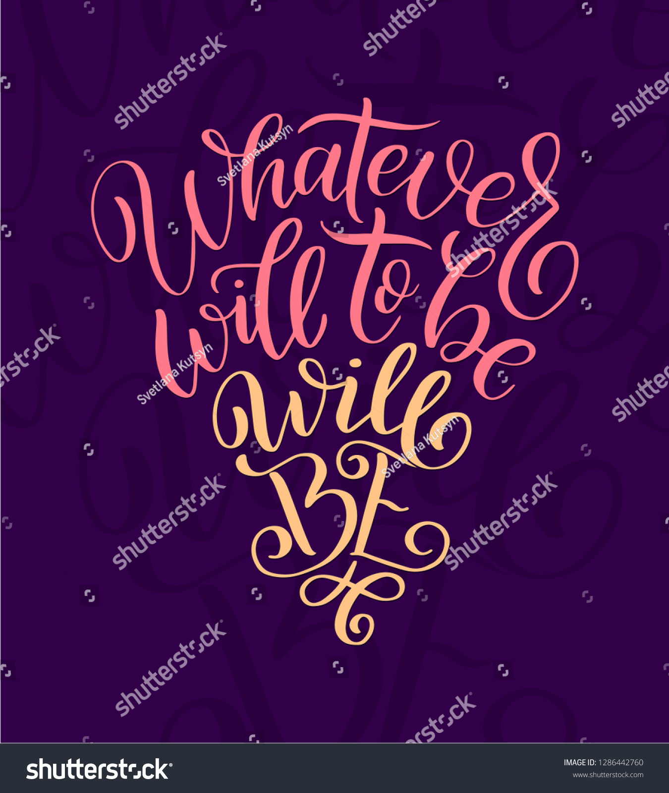 Inspirational Quote Hand Drawn Vintage Illustration Stock Vector