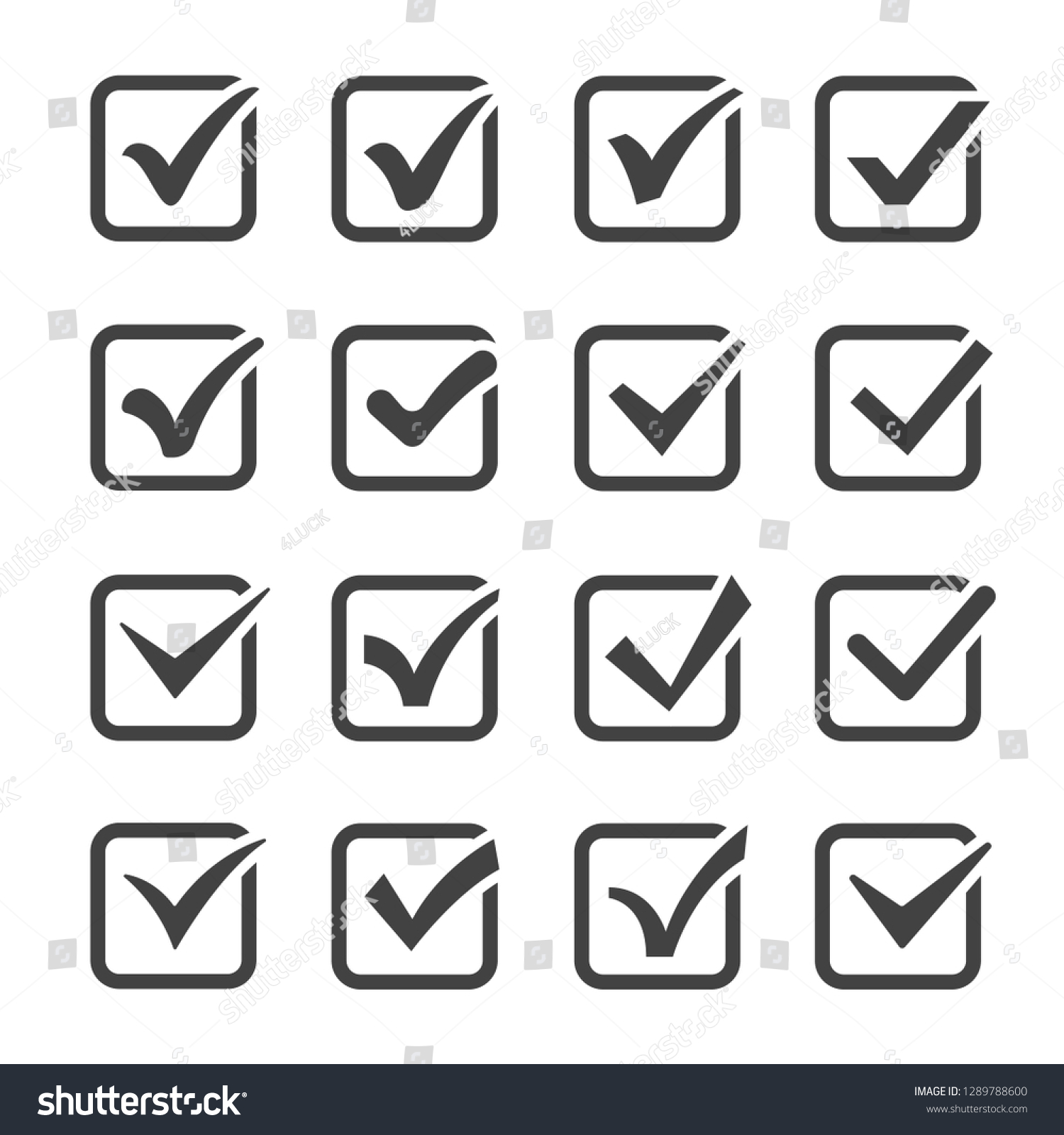 Set Checkbox Icons 库存矢量图(免版税)1289788600 | Shutterstock Set Checkbox Icons 库存矢量图(免版税)1289788600 | Shutterstock